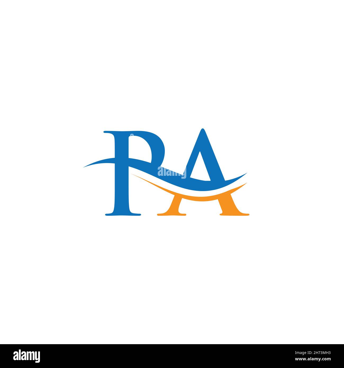 PA logo Design. Premium Letter PA Logo Design with water wave concept ...