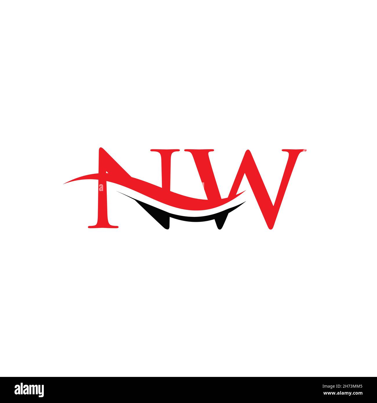 Initial NW letter linked logo vector template. Swoosh letter NW logo ... Initial NW letter linked logo vector template. Swoosh letter NW logo ...