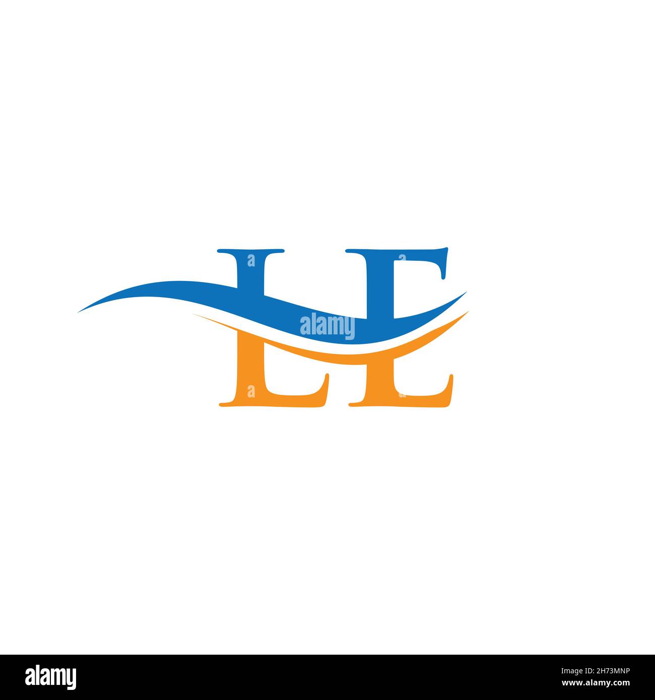 Swoosh Letter LE Logo Design for business and company identity. Water ...