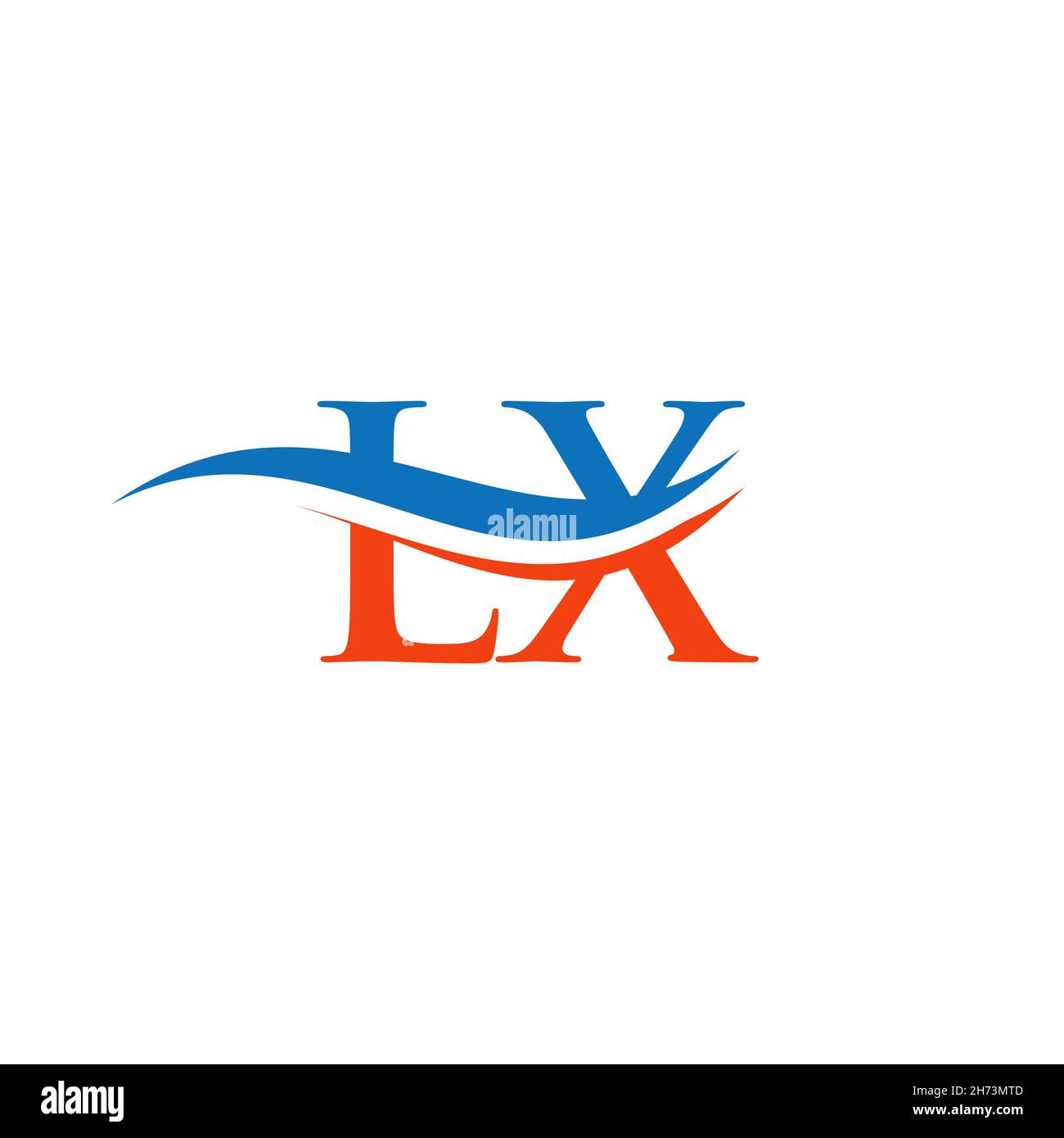 Initial linked letter LX logo design. Modern letter LX logo design ...