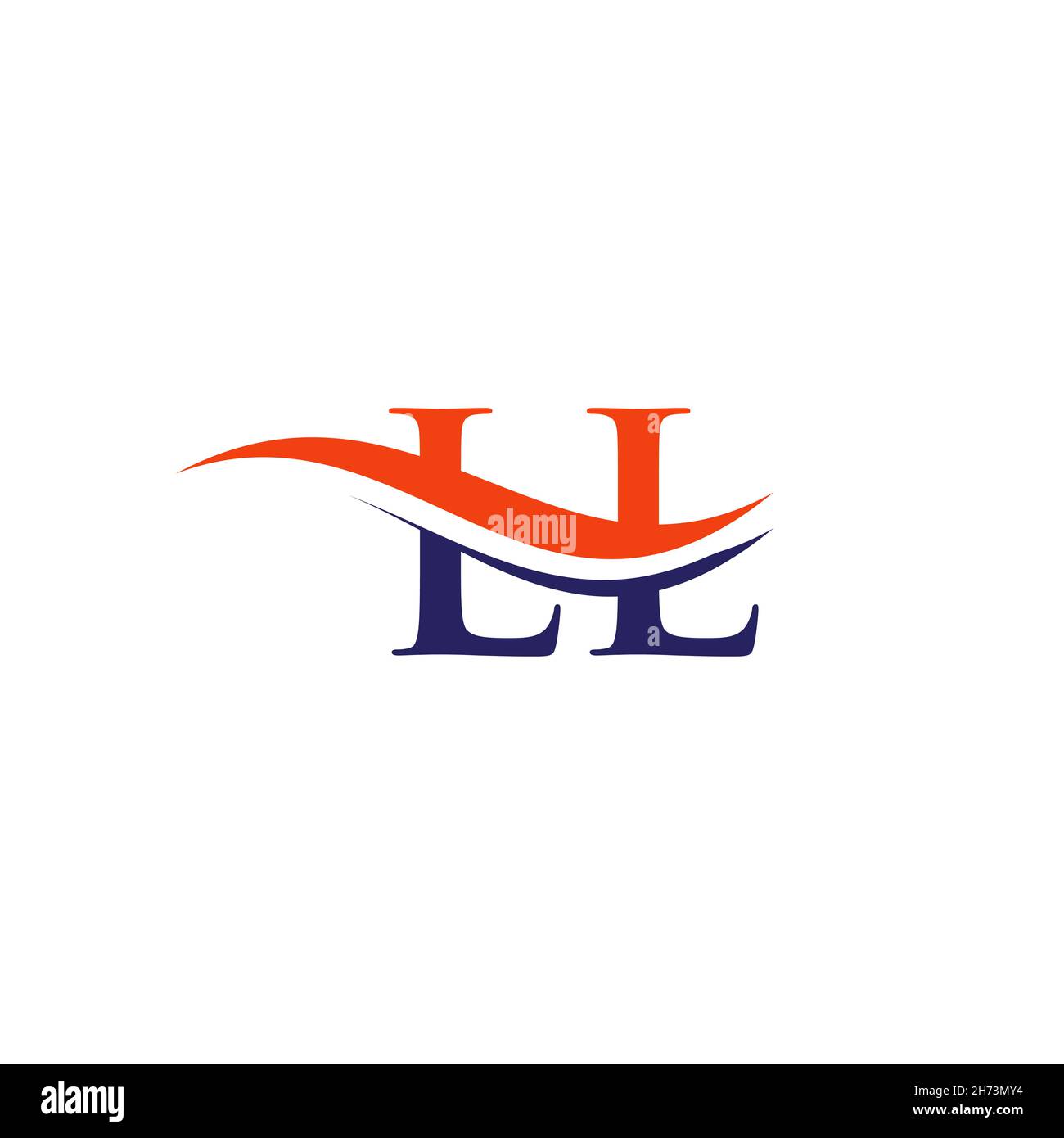 Monogram letter LL logo design Vector. LL letter logo design with ...