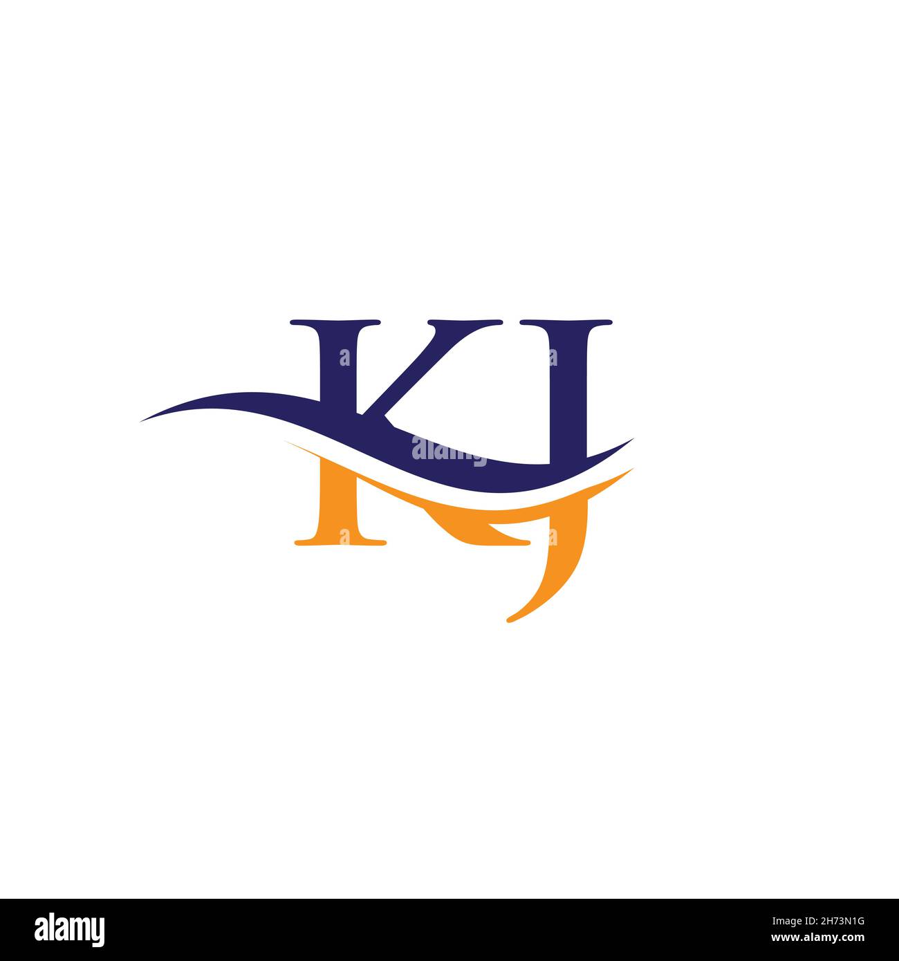 Creative KJ letter with luxury concept. Modern KJ Logo Design for ...