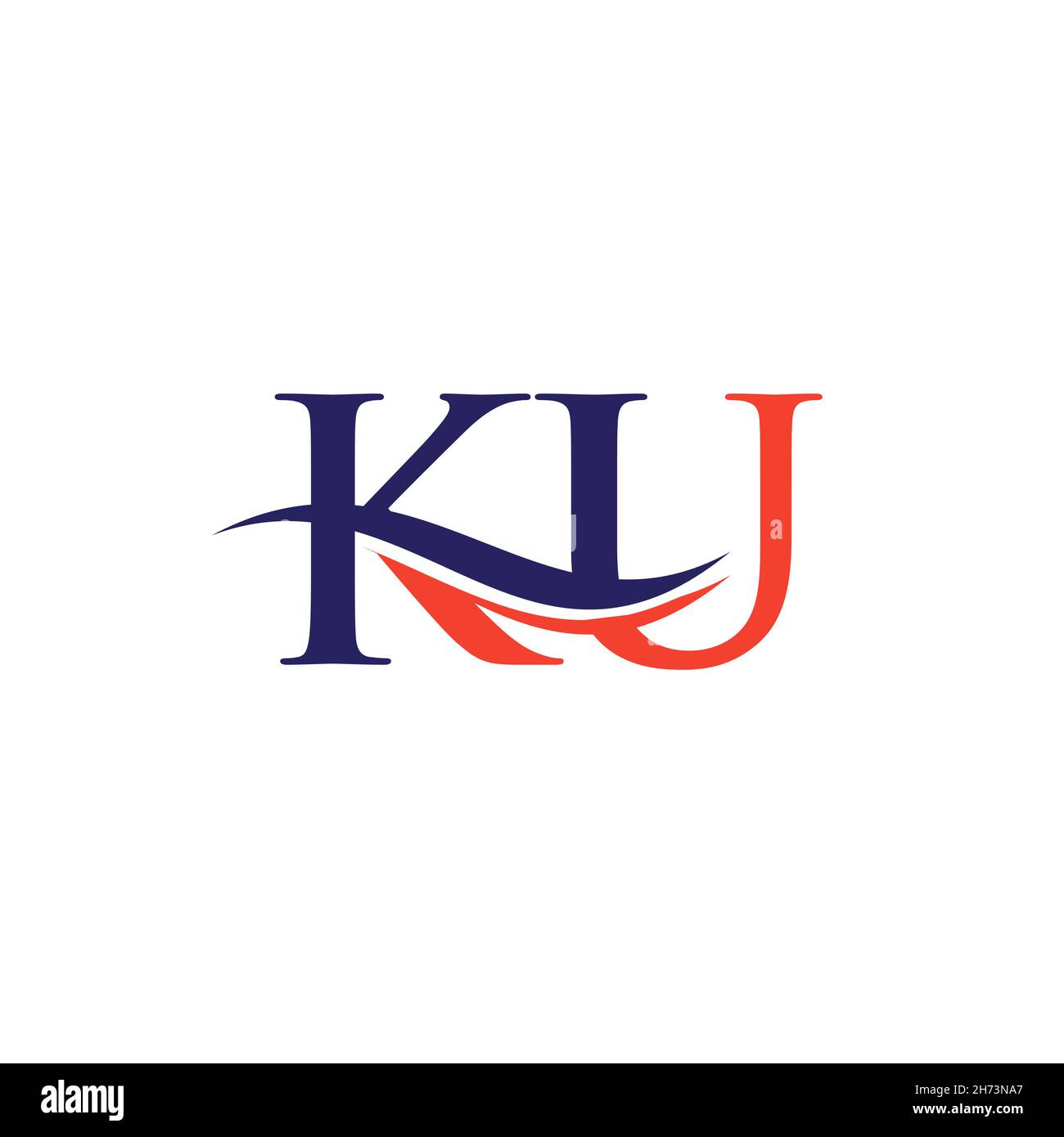 KU Linked Logo for business and company identity. Creative Letter KU ...