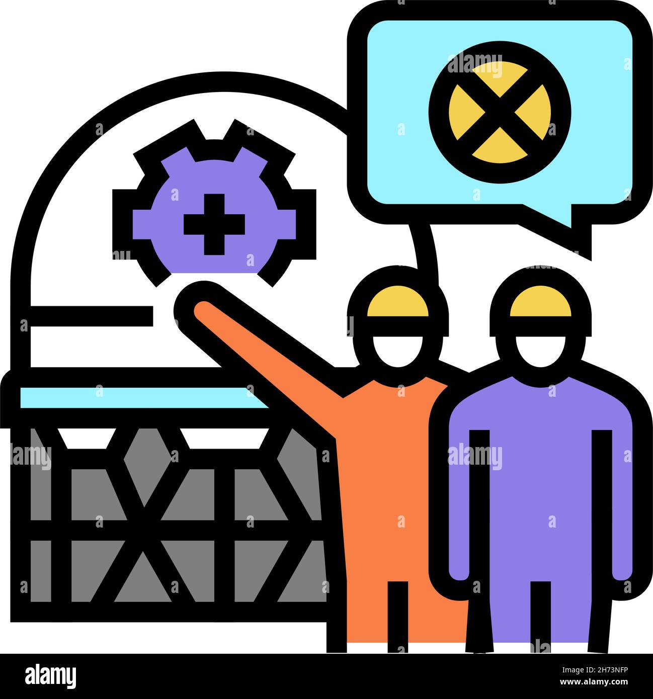 decommissioning processing color icon vector illustration Stock Vector ...