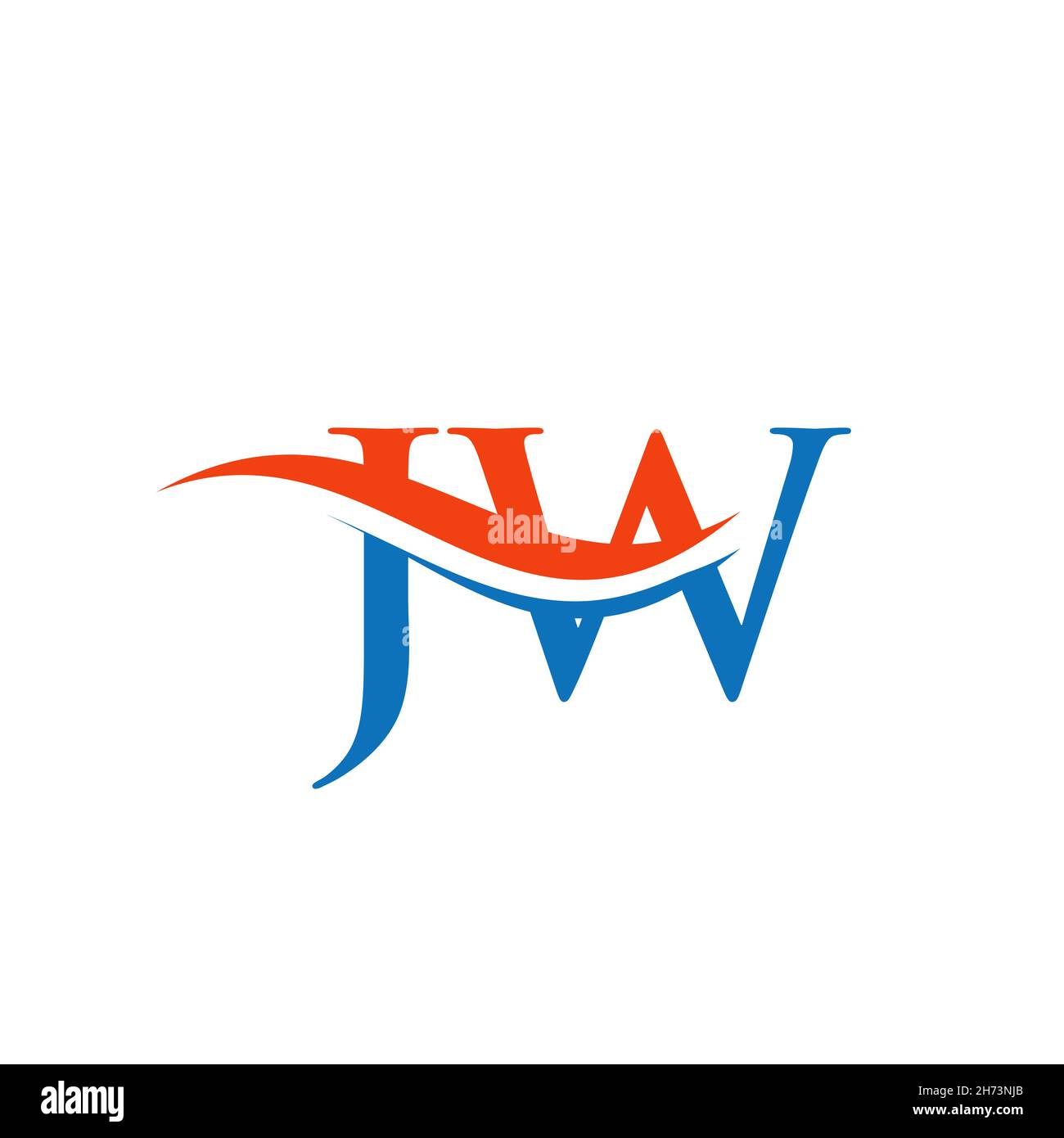 Creative JW letter with luxury concept. Modern JW Logo Design for ...
