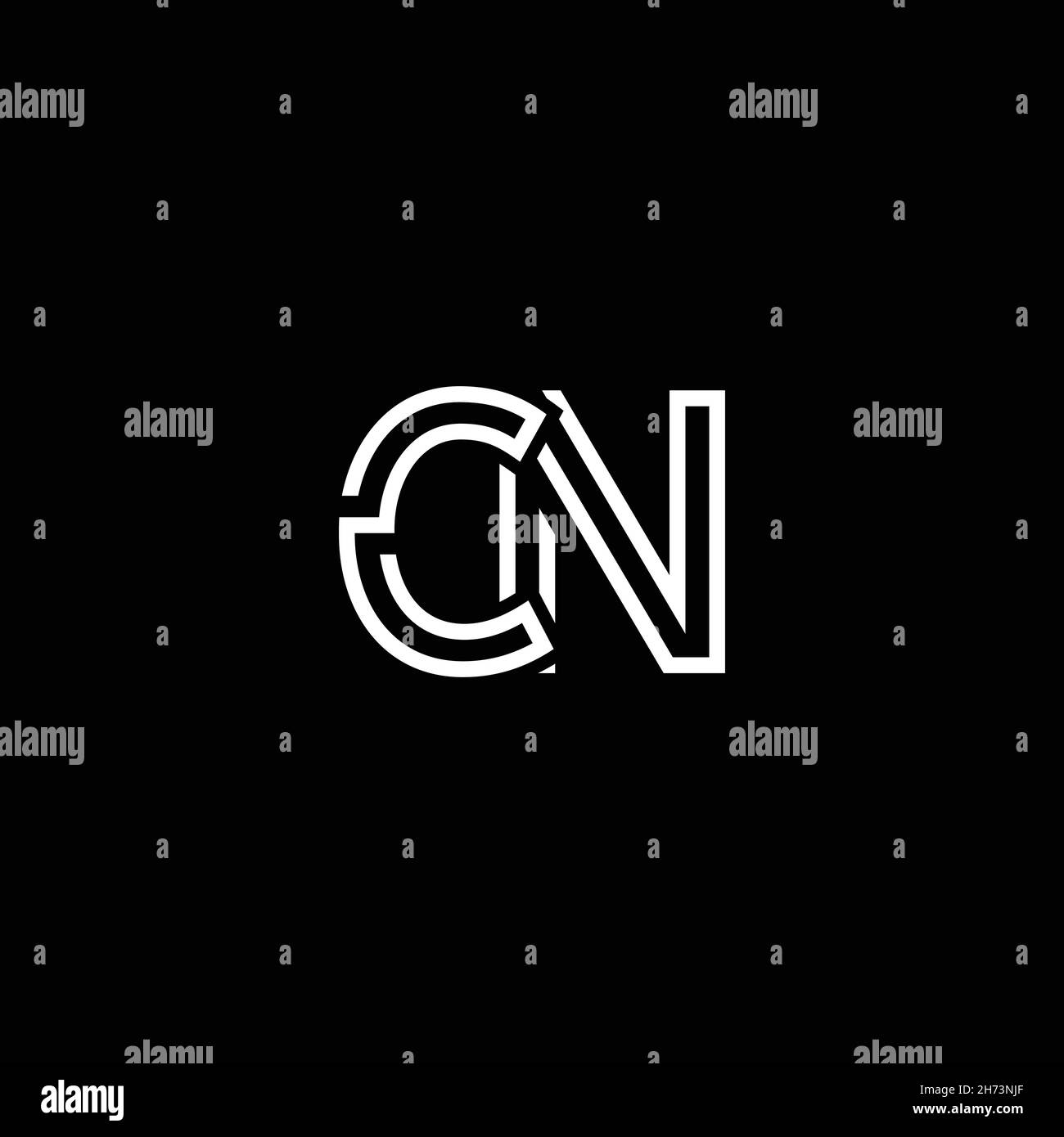 Professional Innovative Initial CN logo and CN logo. Letter CN Minimal ...