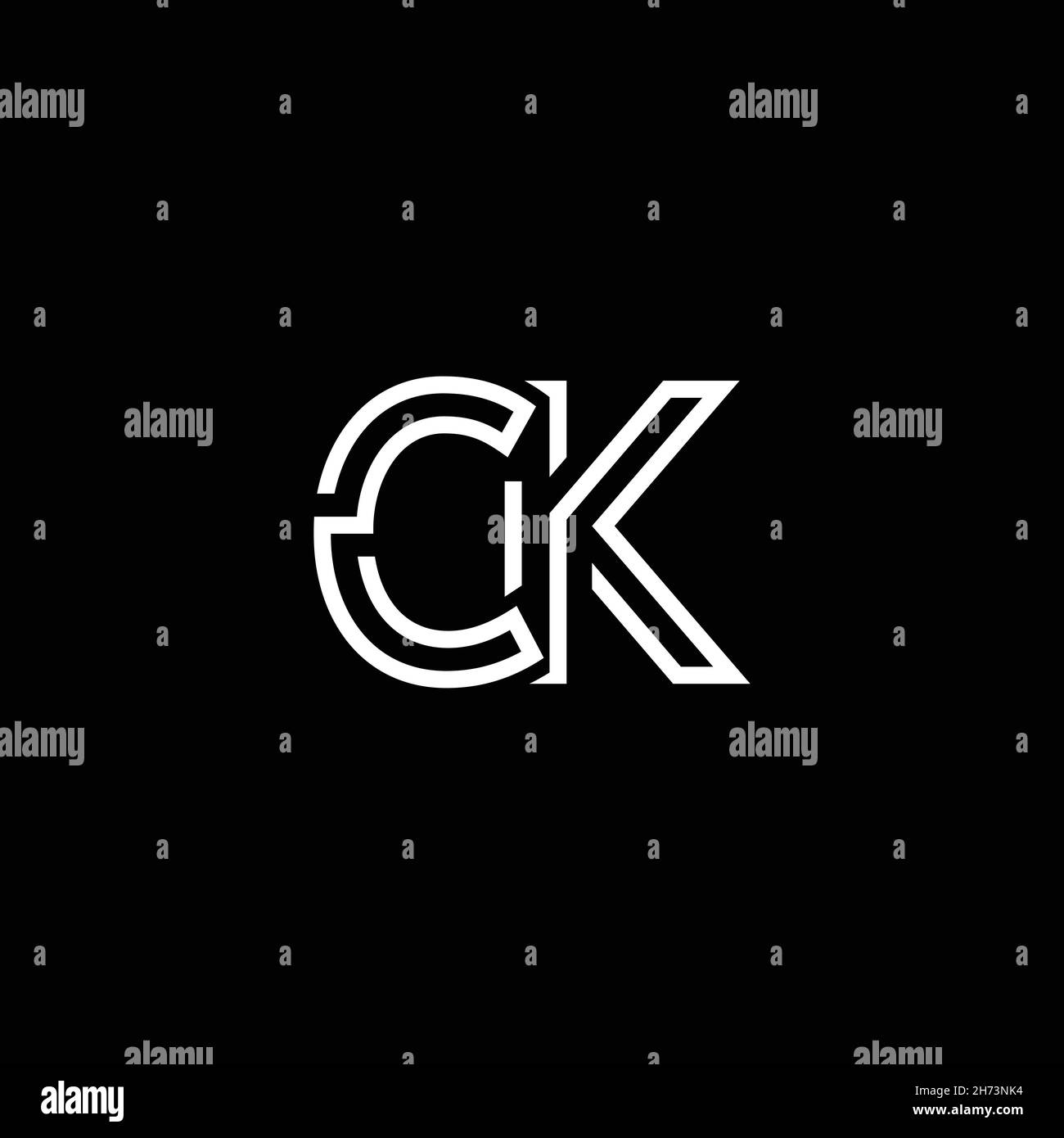 Professional Innovative Initial CK logo and CK logo. Letter CK Minimal ...