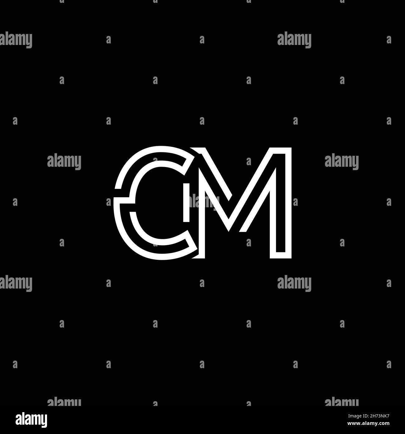Professional Innovative Initial CM logo and CM logo. Letter CM Minimal ...