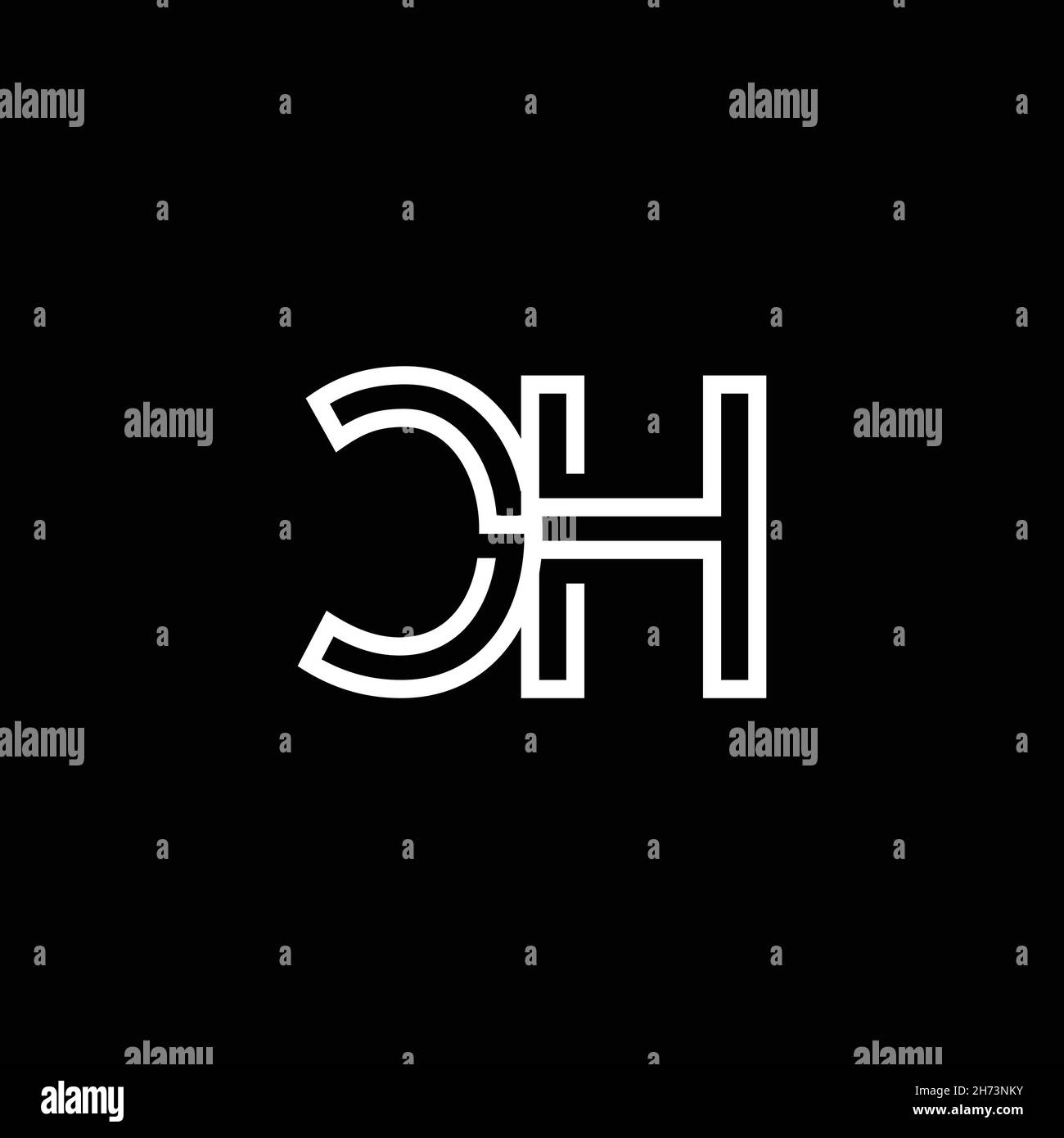 Professional Innovative Initial CH logo and CH logo. Letter CH Minimal ...