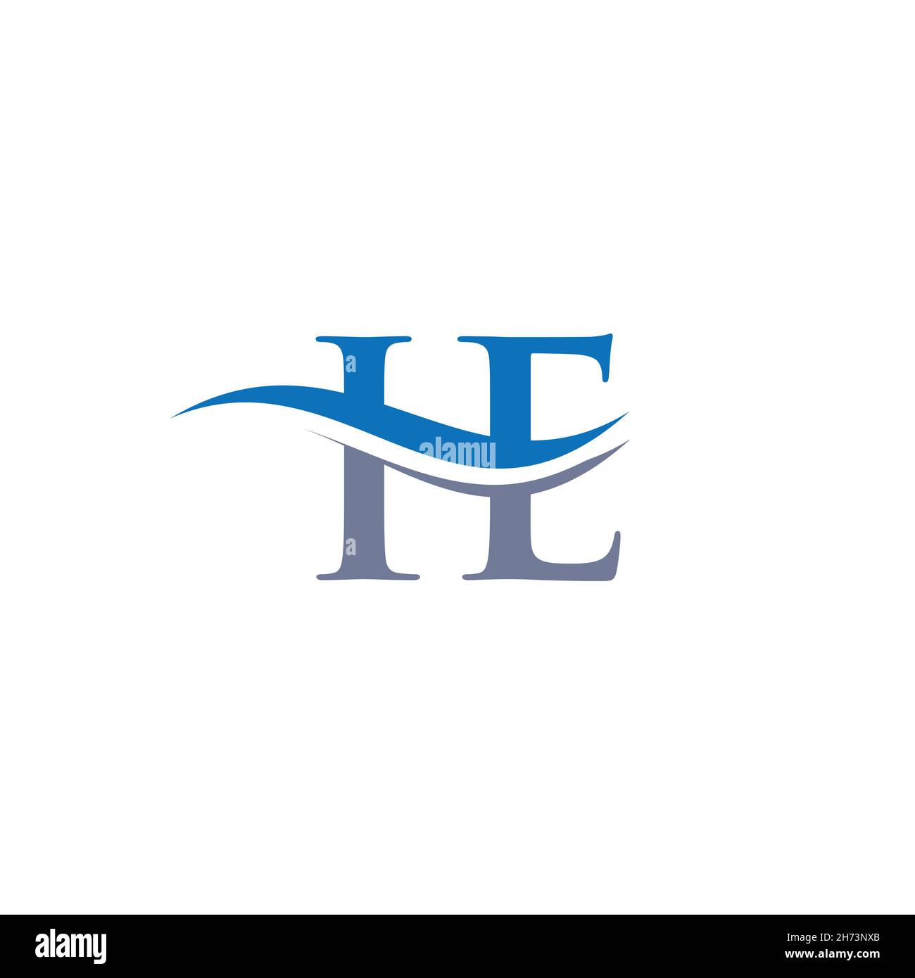 Swoosh Letter IE Logo Design for business and company identity. Water Wave IE Logo with modern ...