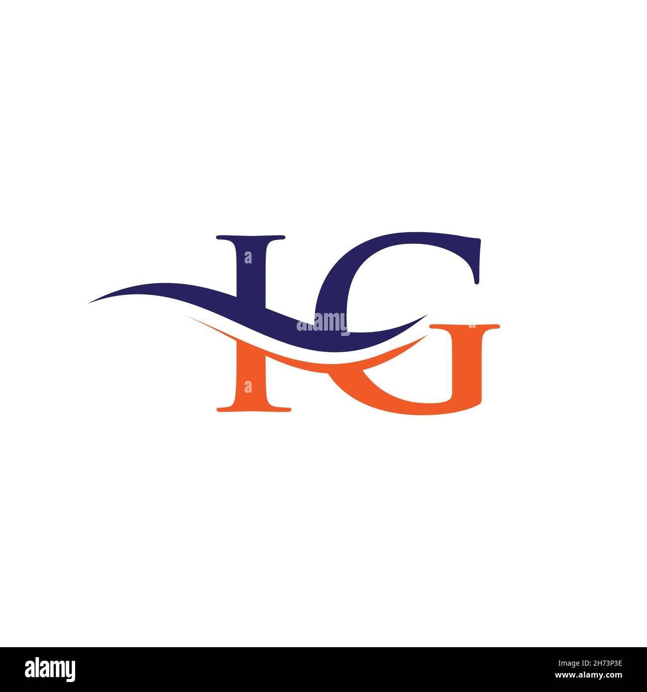 Water Wave IG Logo Vector. Swoosh Letter IG Logo Design for business ...