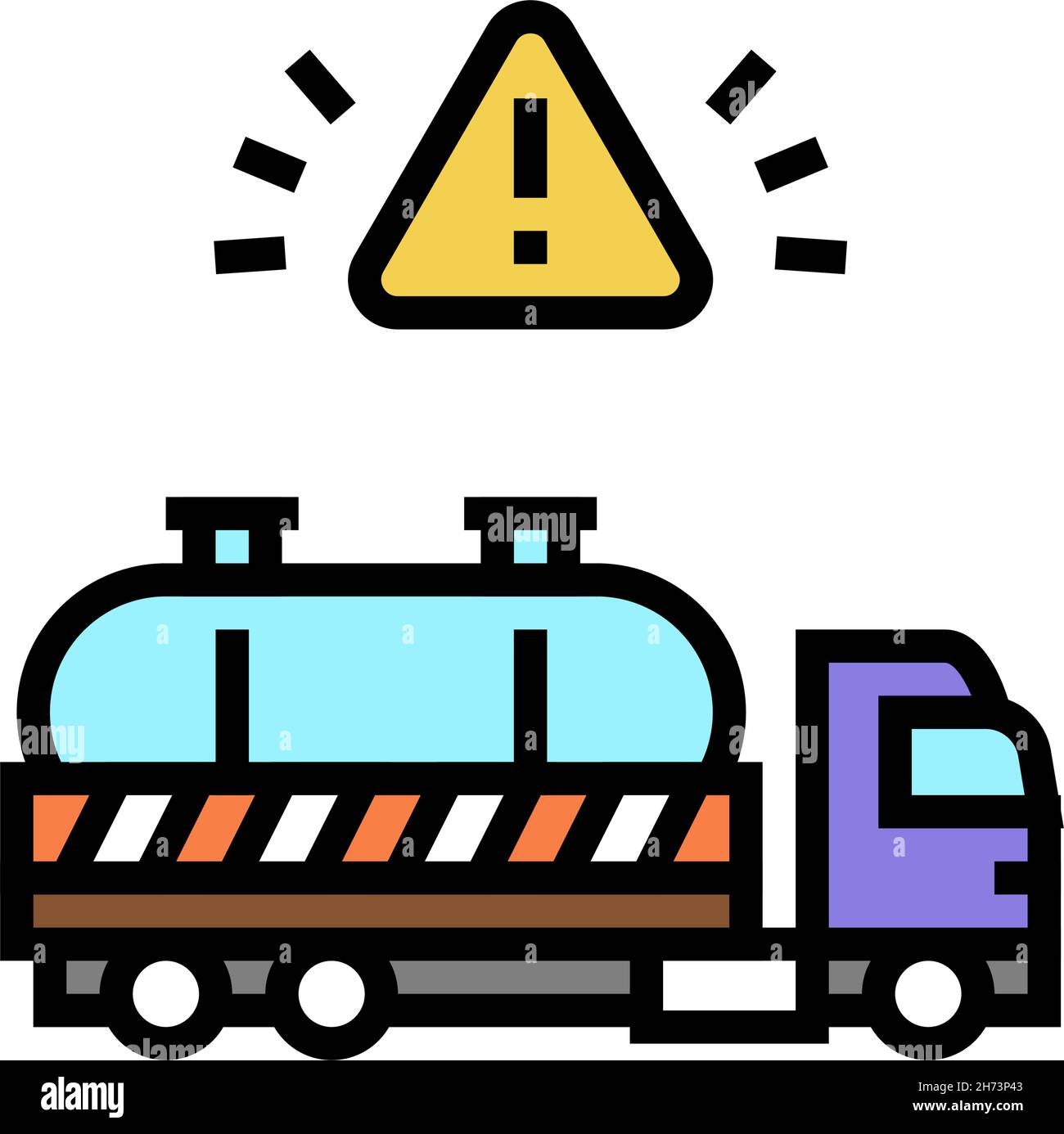 hazardous waste transporter color icon vector illustration Stock Vector ...