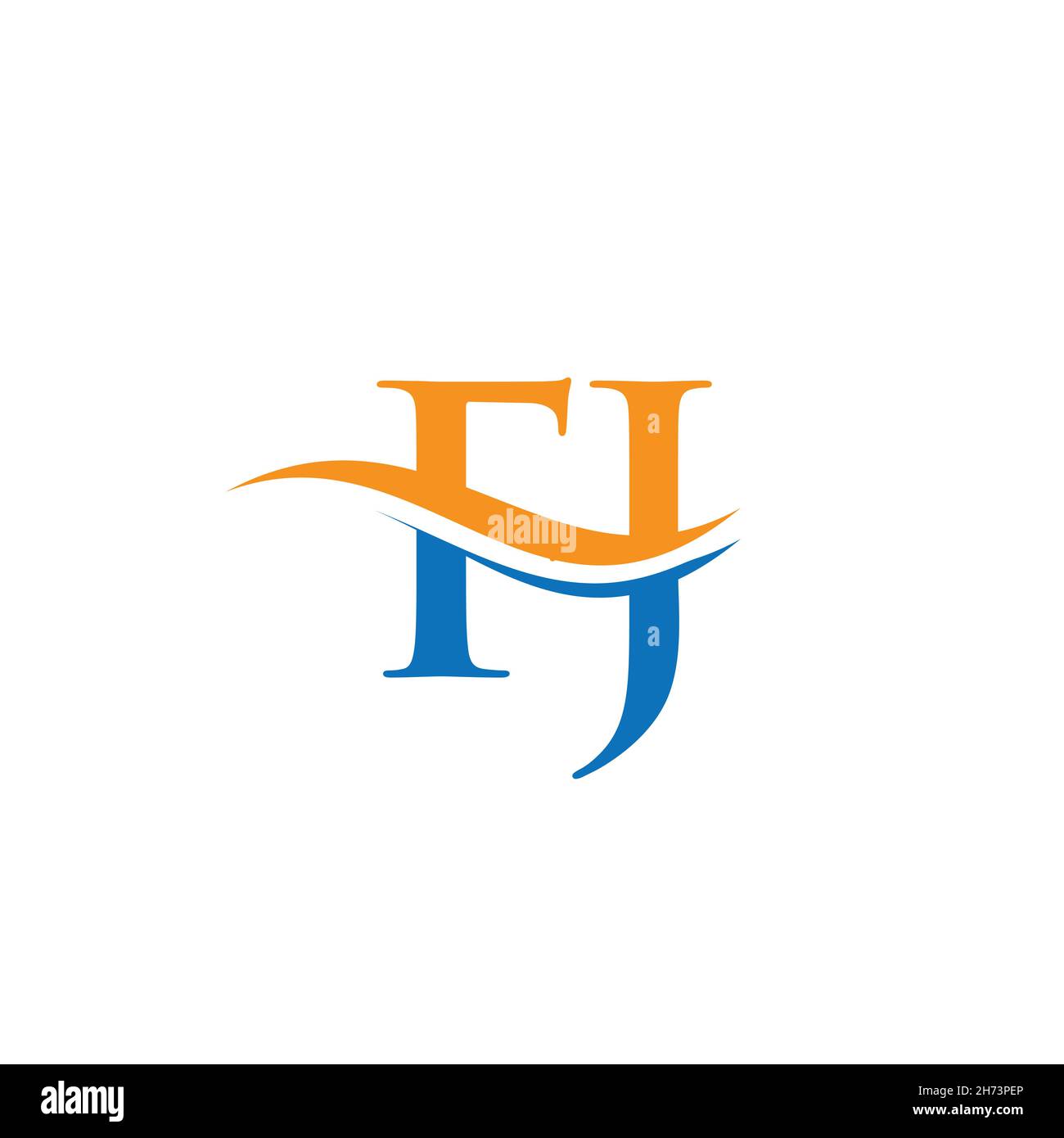 Initial linked letter FJ logo design. Modern letter FJ logo design vector with modern trendy ...