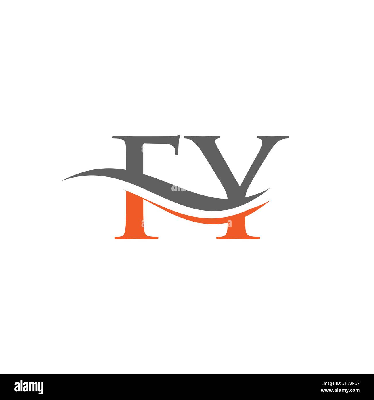 Initial FY letter business logo design vector template with minimal and ...