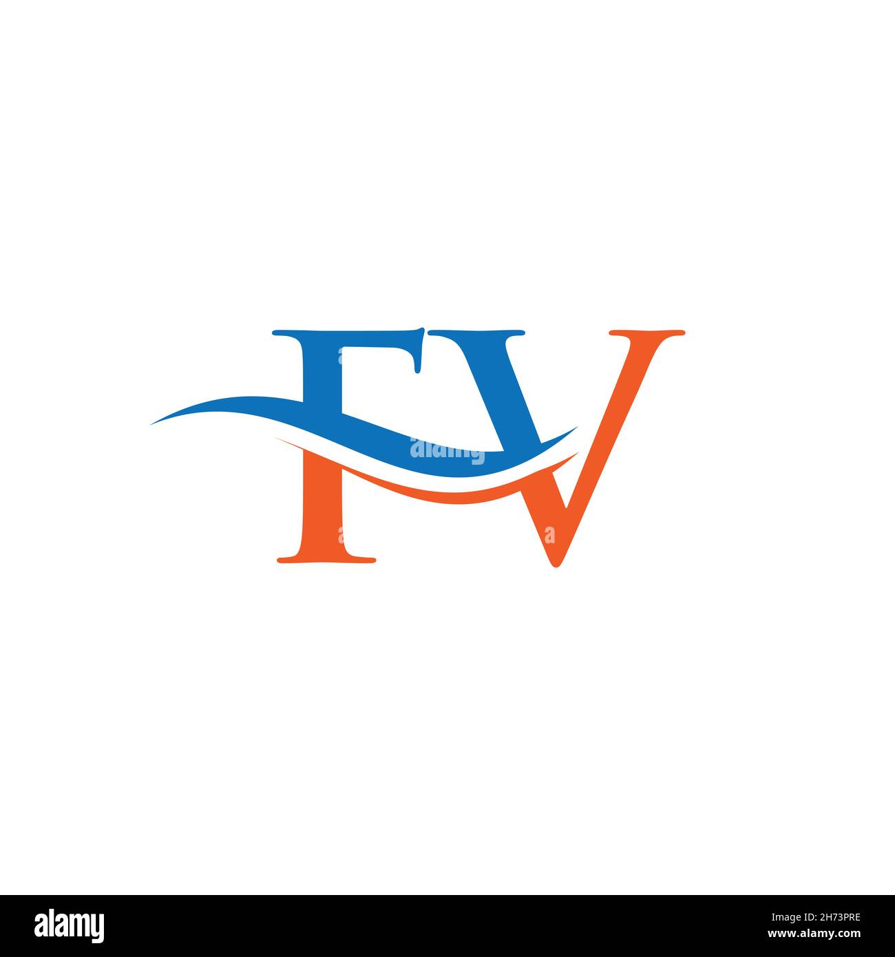 Creative FV letter with luxury concept. Modern FV Logo Design for ...