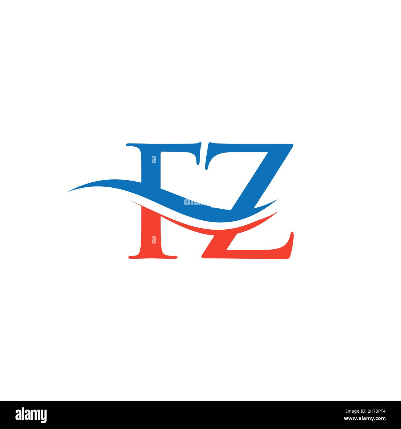Monogram letter FZ logo design Vector. FZ letter logo design with modern trendy Stock Vector ...