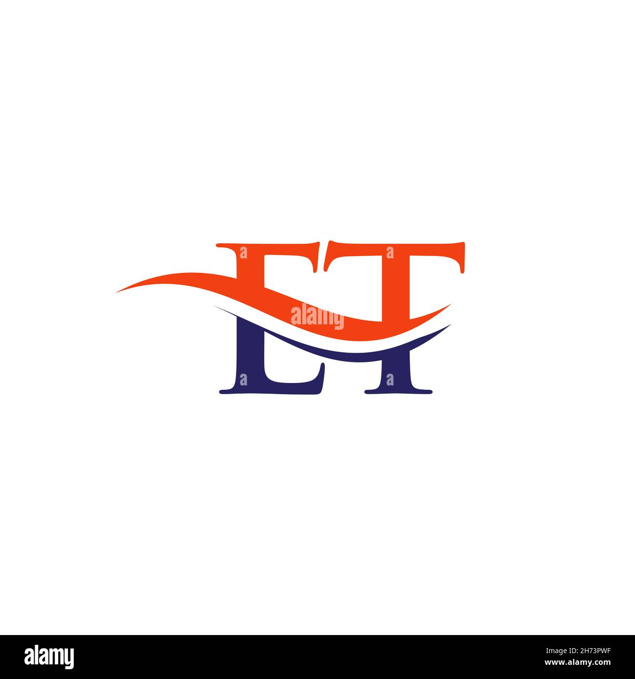 Water Wave ET Logo Vector. Swoosh Letter ET Logo Design for business ...