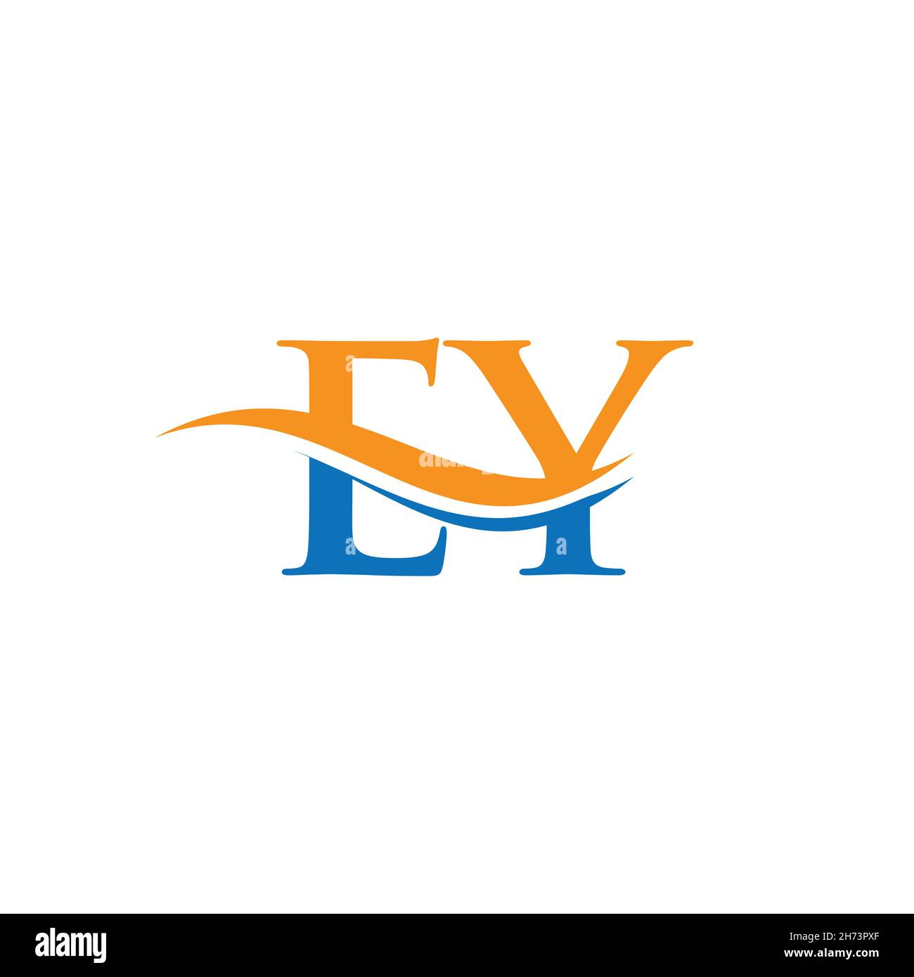 Monogram letter EY logo design Vector. EY letter logo design with ...