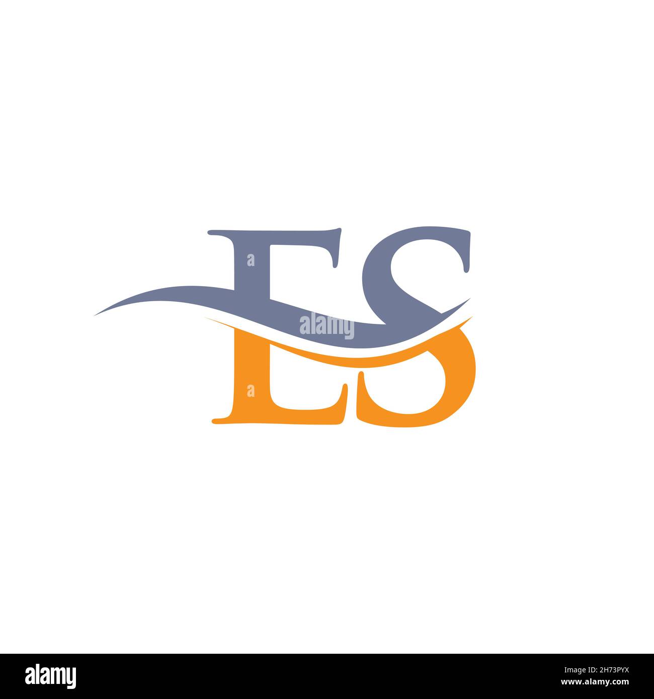 ES Letter Linked Logo for business and company identity. Initial Letter ES Logo Vector Template ...