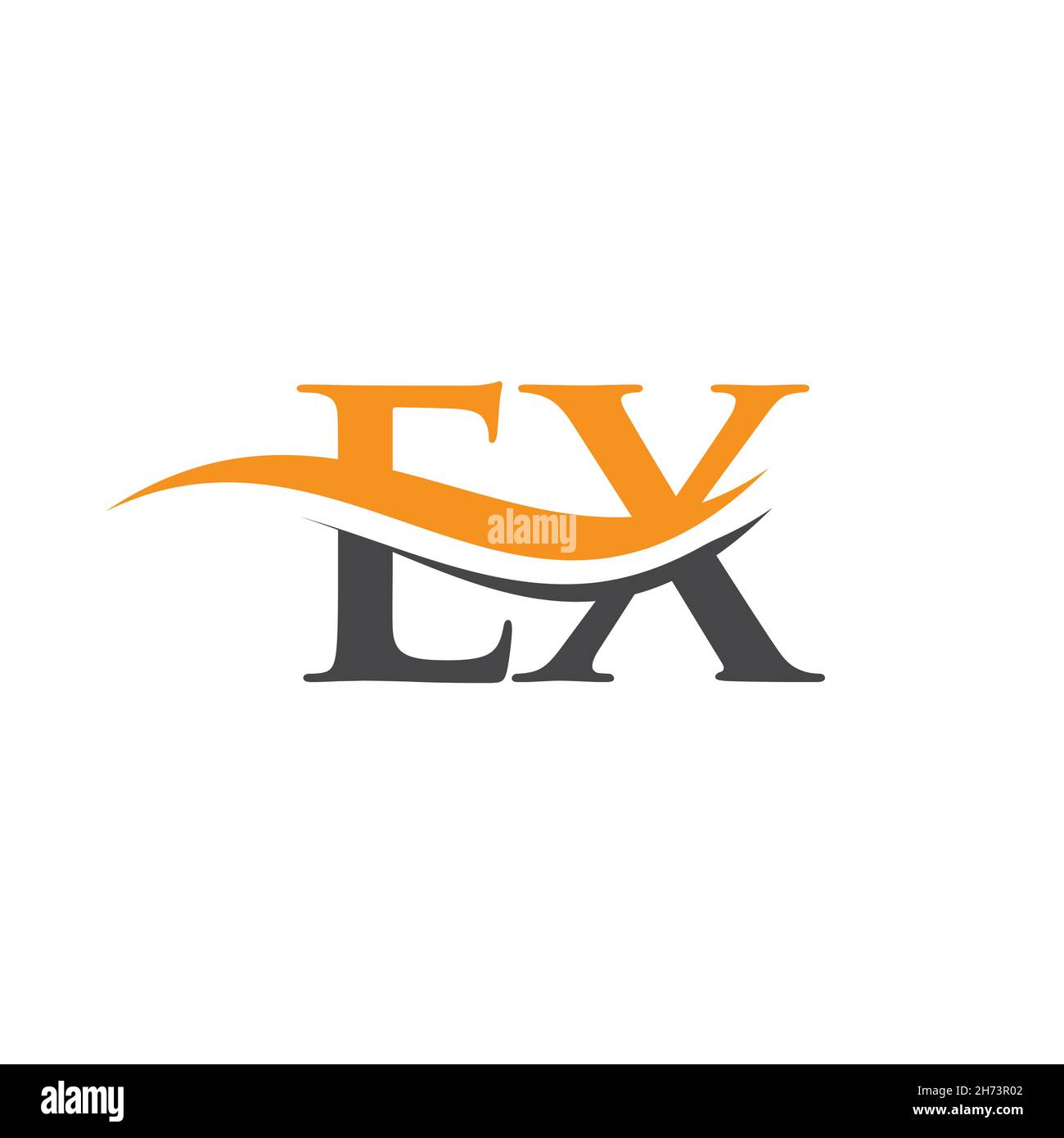 Initial EX letter business logo design vector template with minimal and ...