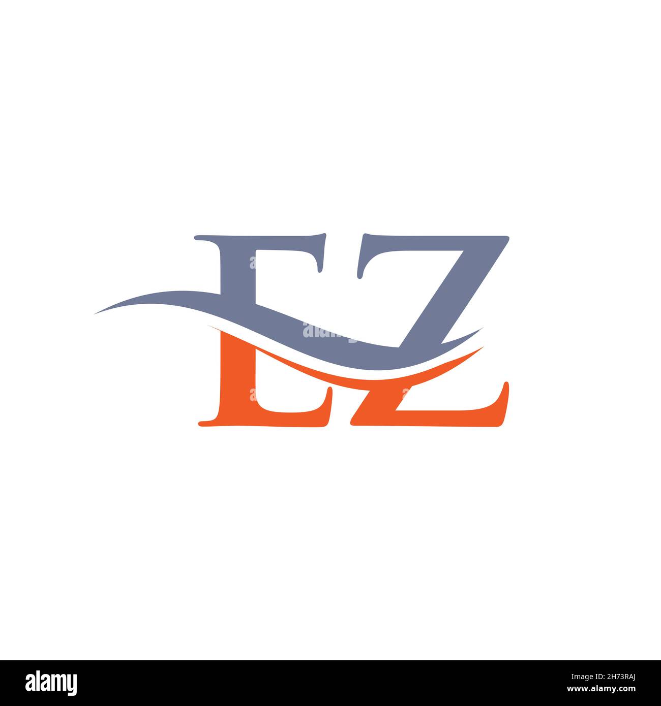 EZ Logo design vector. Swoosh letter EZ logo design Stock Vector Image ...