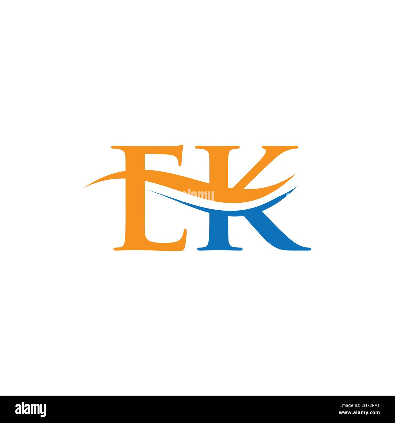 Initial EK letter business logo design vector template with minimal and ...