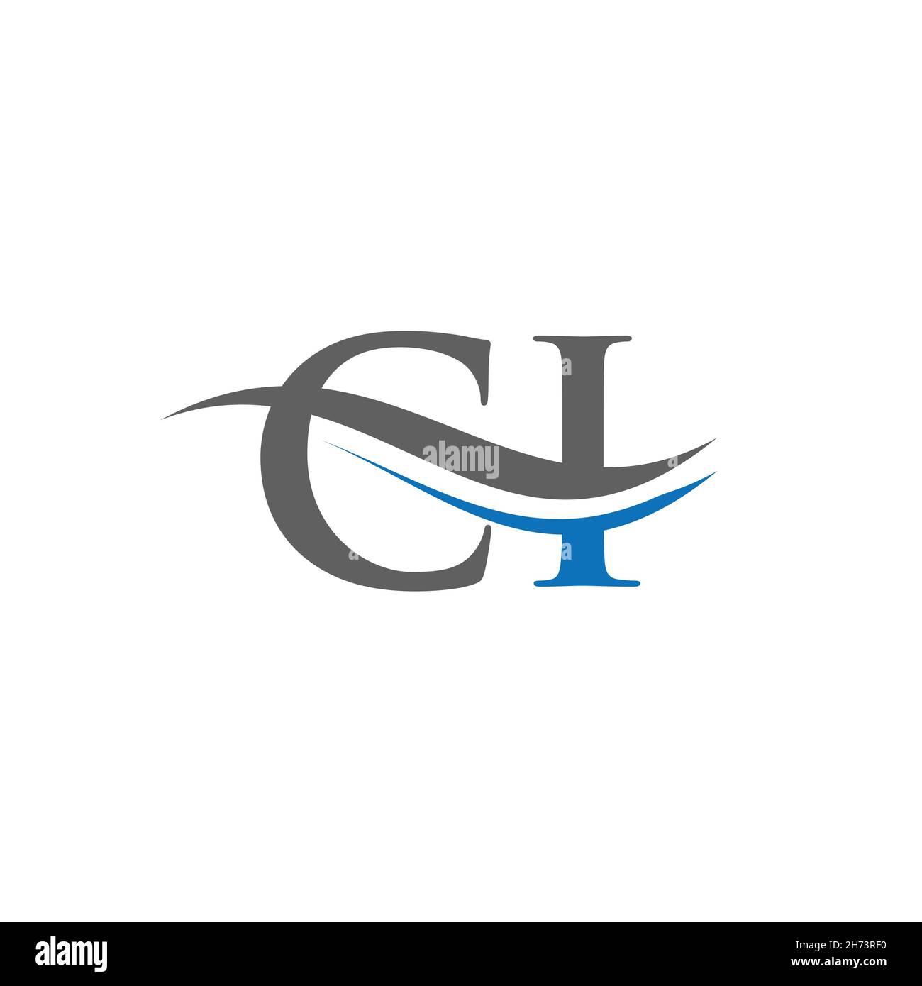 Initial linked letter CI logo design. Modern letter CI logo design ...