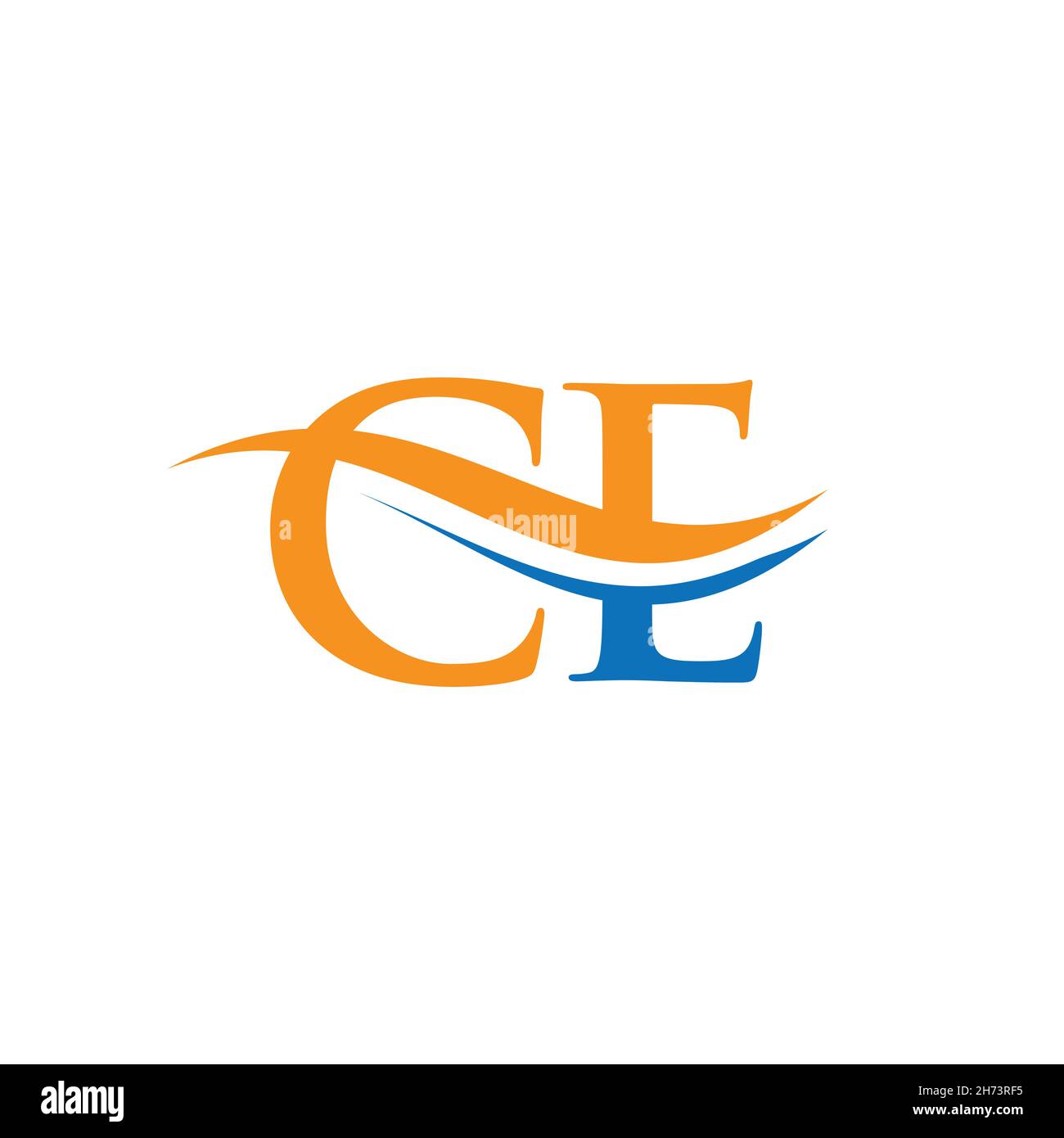 CE Letter Linked Logo for business and company identity. Initial Letter ...