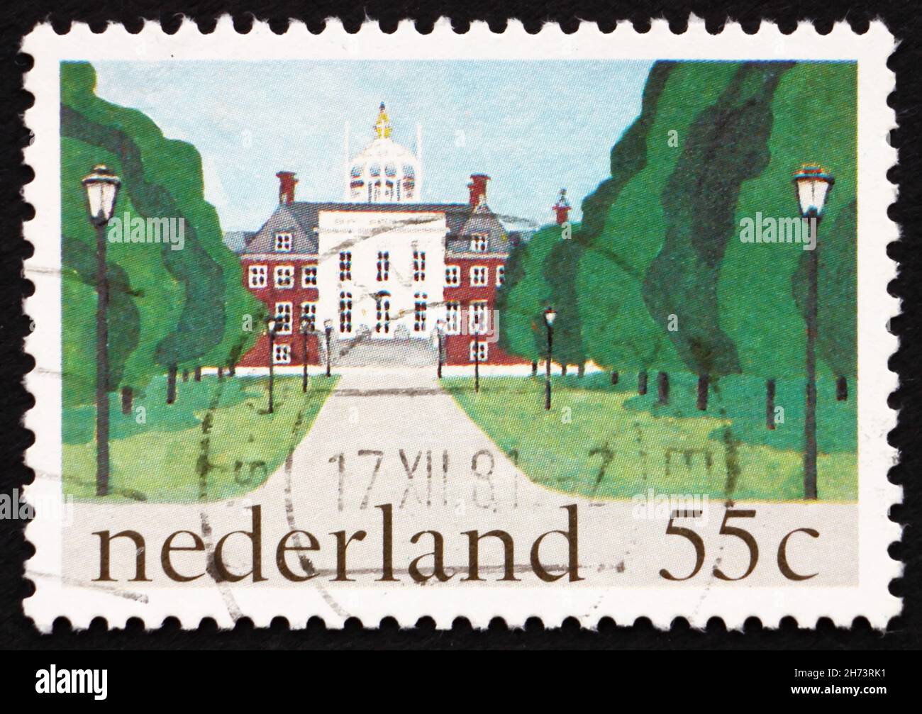 NETHERLANDS - CIRCA 1981: a stamp printed in the Netherlands shows Huis ...