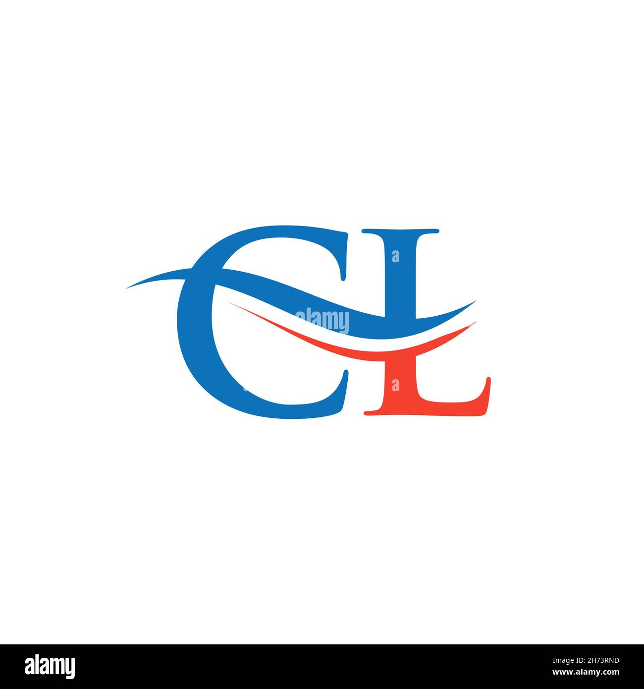 Initial CL letter linked logo vector template. Swoosh letter CL logo ...