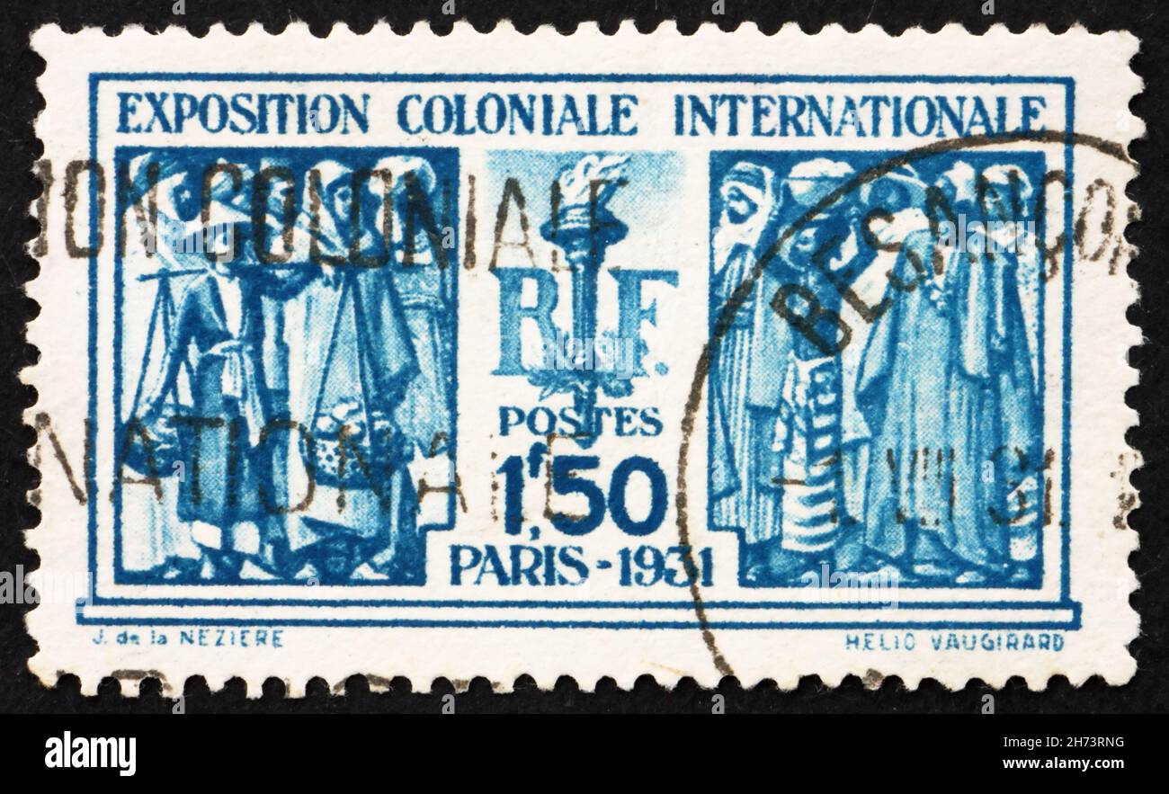 FRANCE - CIRCA 1931: a stamp printed in the France shows French ...