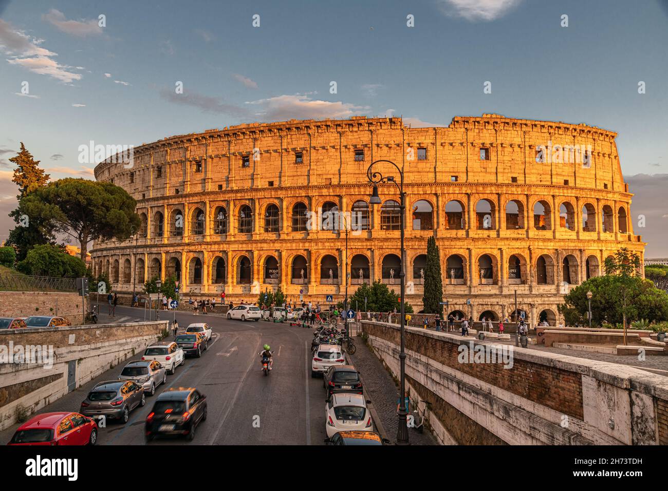 Colosseum (coliseum) in Rome at night. Italy, Europe Stock Photo - Alamy