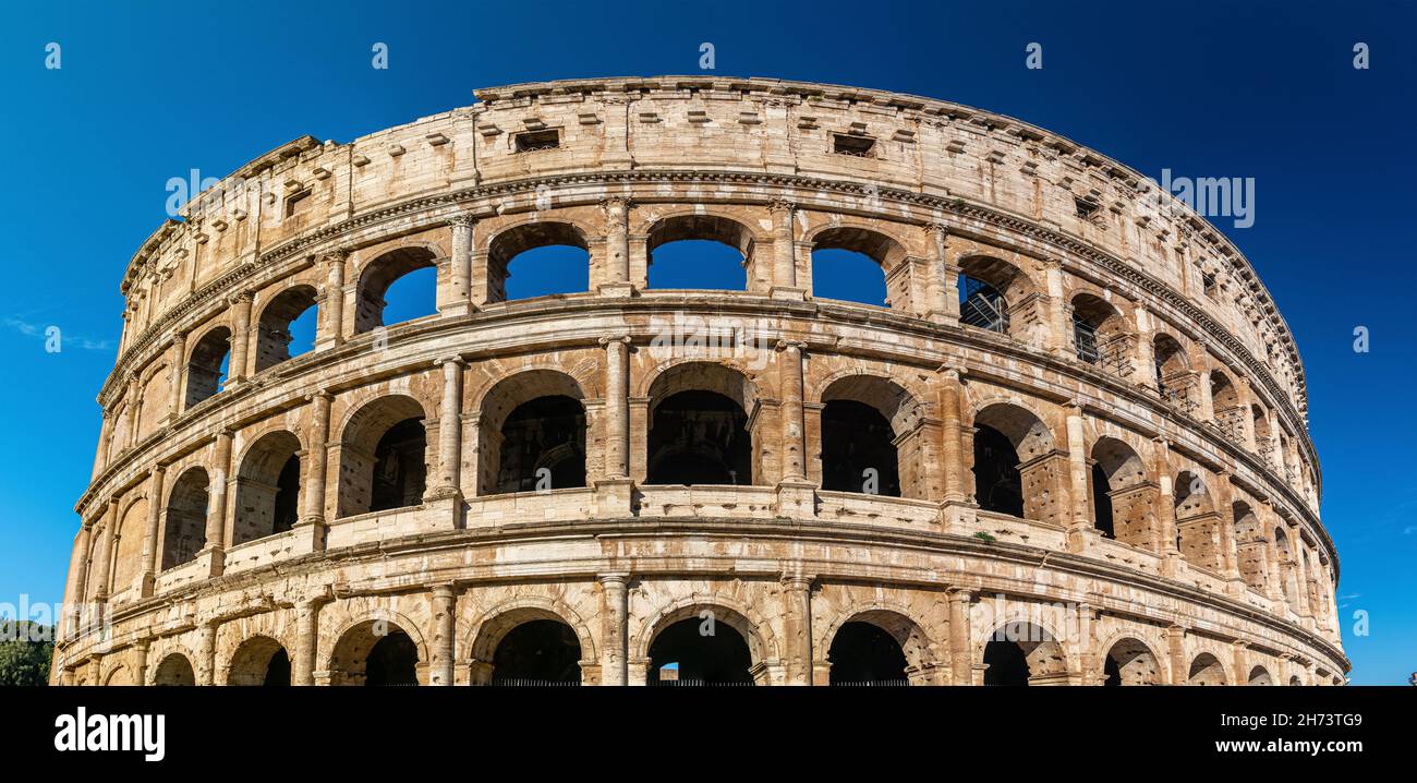 Panoramic View of the Colosseum in Rome Italy Stock Photo - Alamy