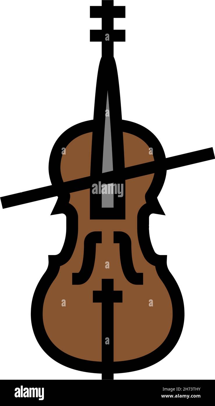 cello orchestra music instrument color icon vector illustration Stock Vector Image & Art - Alamy