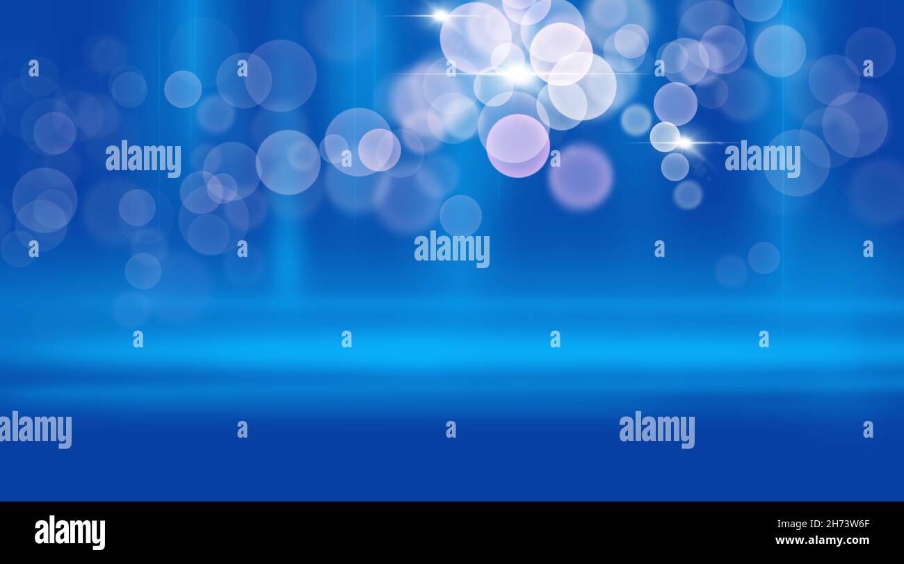 Abstract blue background with bokeh effect Stock Photo - Alamy