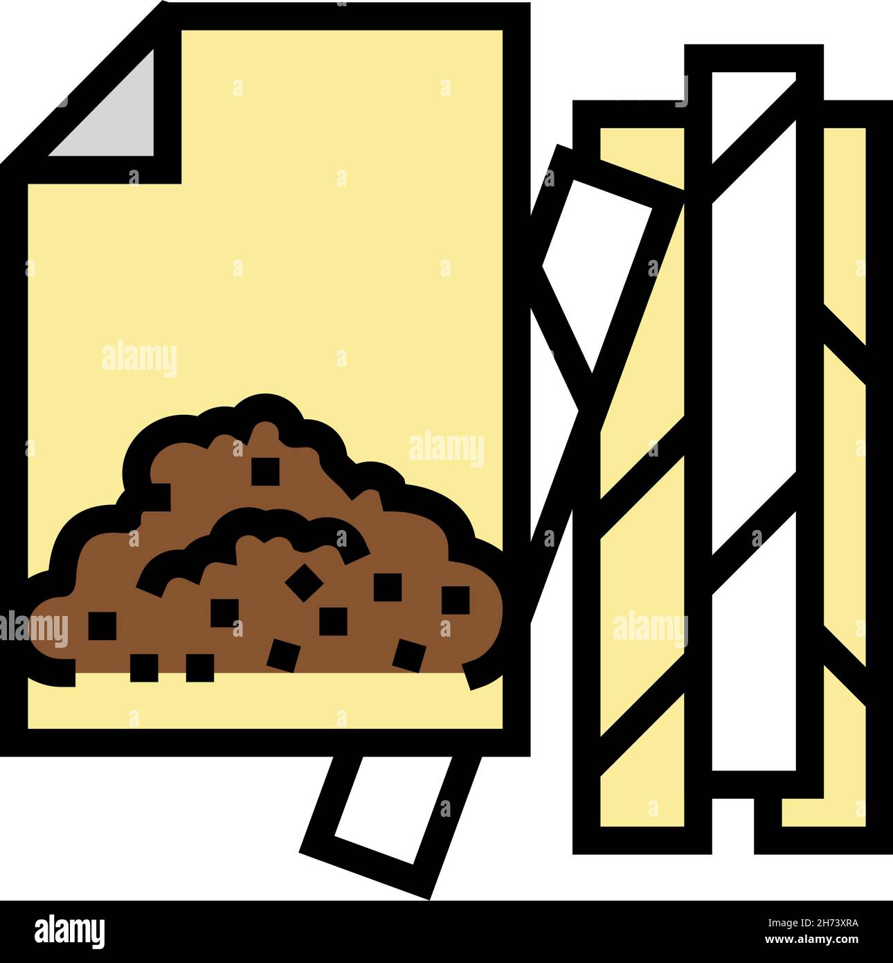 tobacco paper for make cigarette color icon vector illustration Stock ...