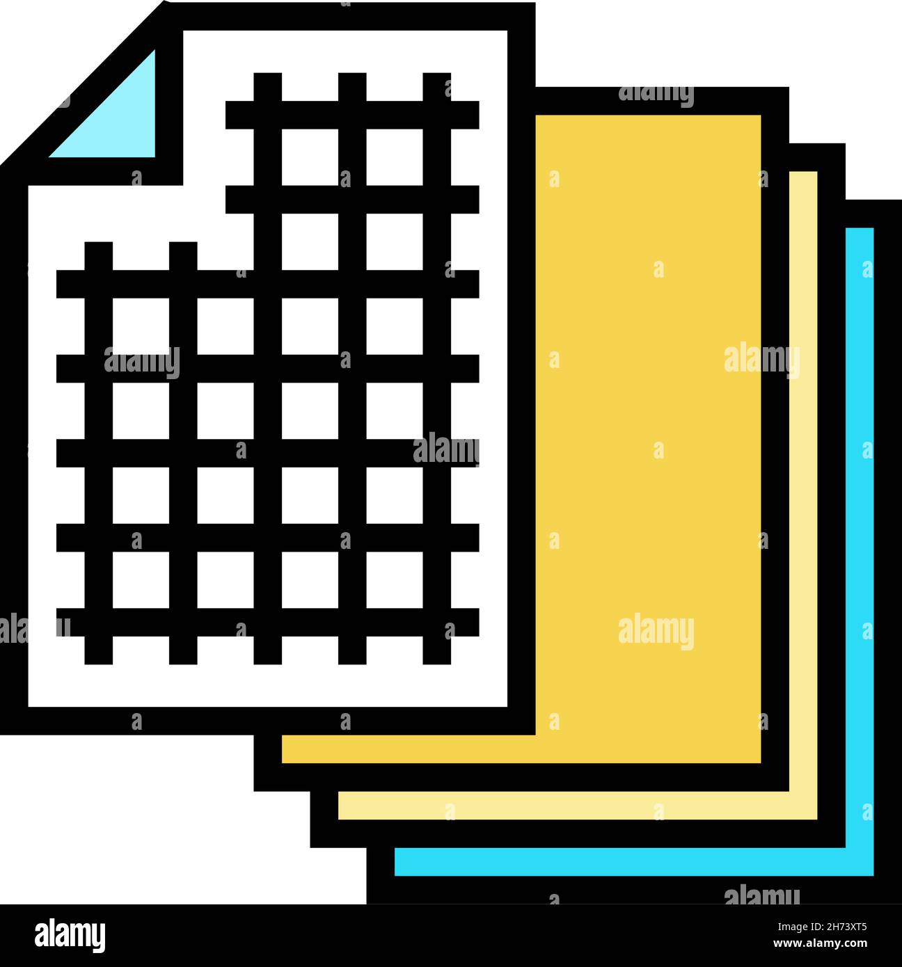chart paper list color icon vector illustration Stock Vector Image ...