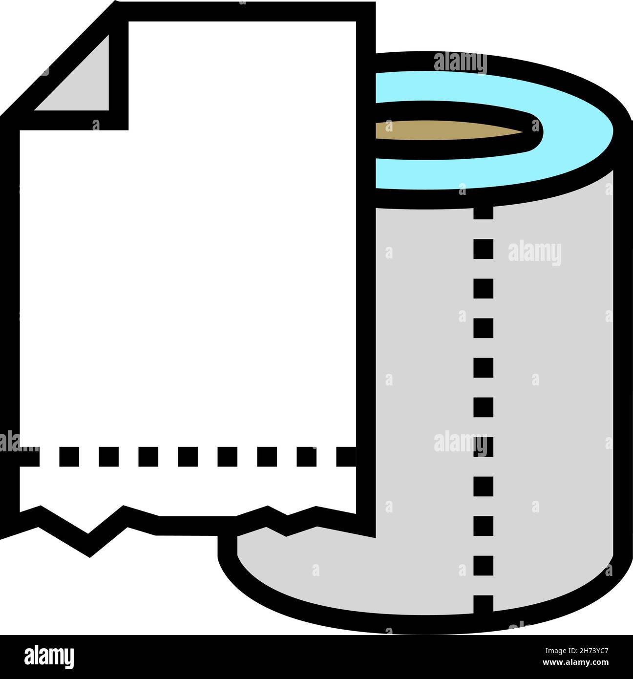 toilet paper roll color icon vector illustration Stock Vector Image ...