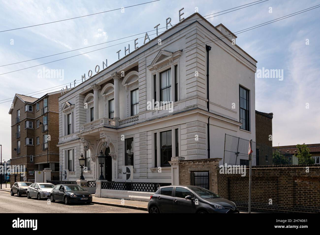 LONDON, UK - JULY 23, 2021: Exterior view of the Half Moon Young People ...