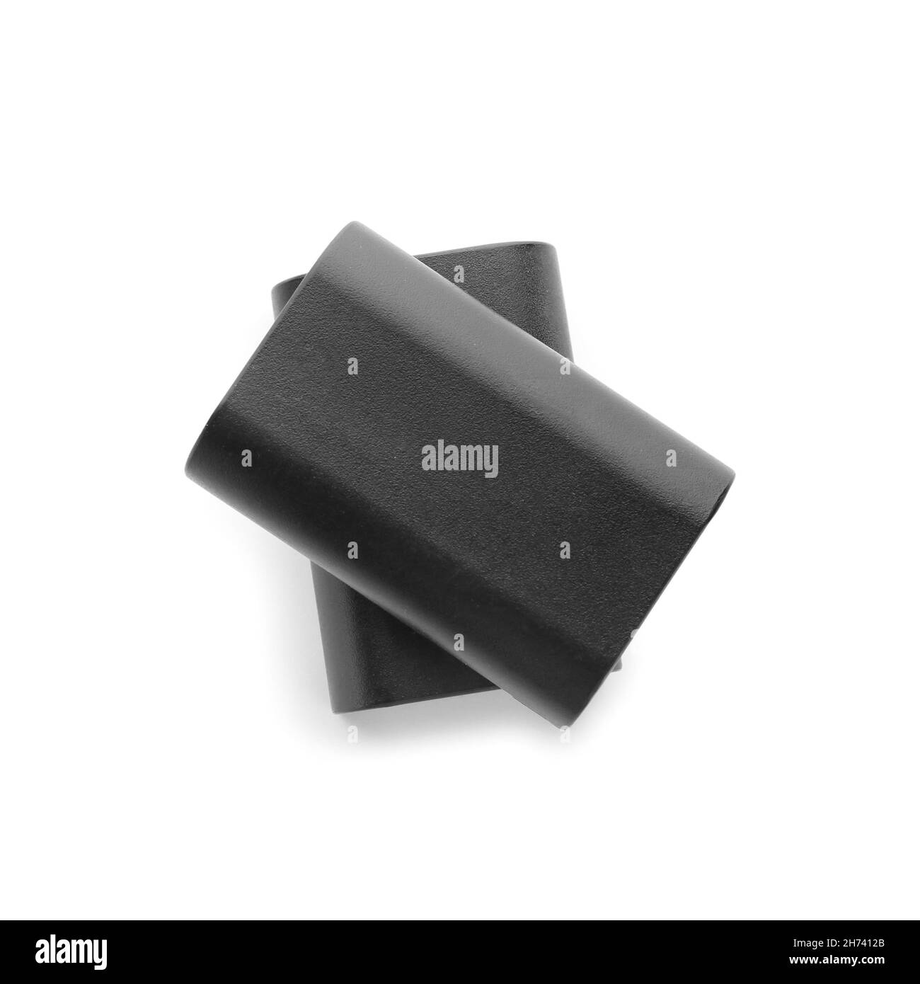Camera batteries isolated on white background Stock Photo - Alamy