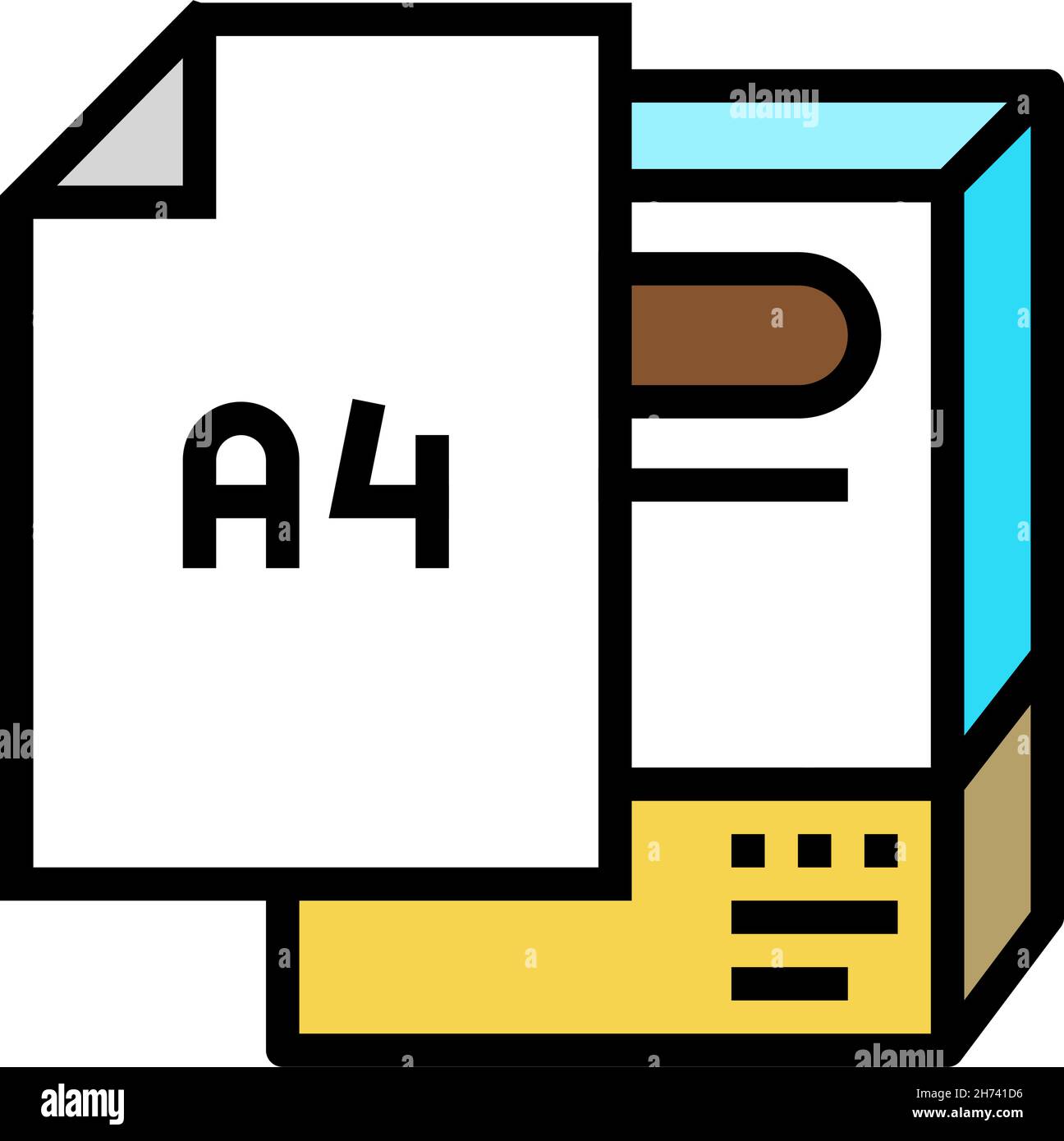 a4 paper format color icon vector illustration Stock Vector Image & Art ...