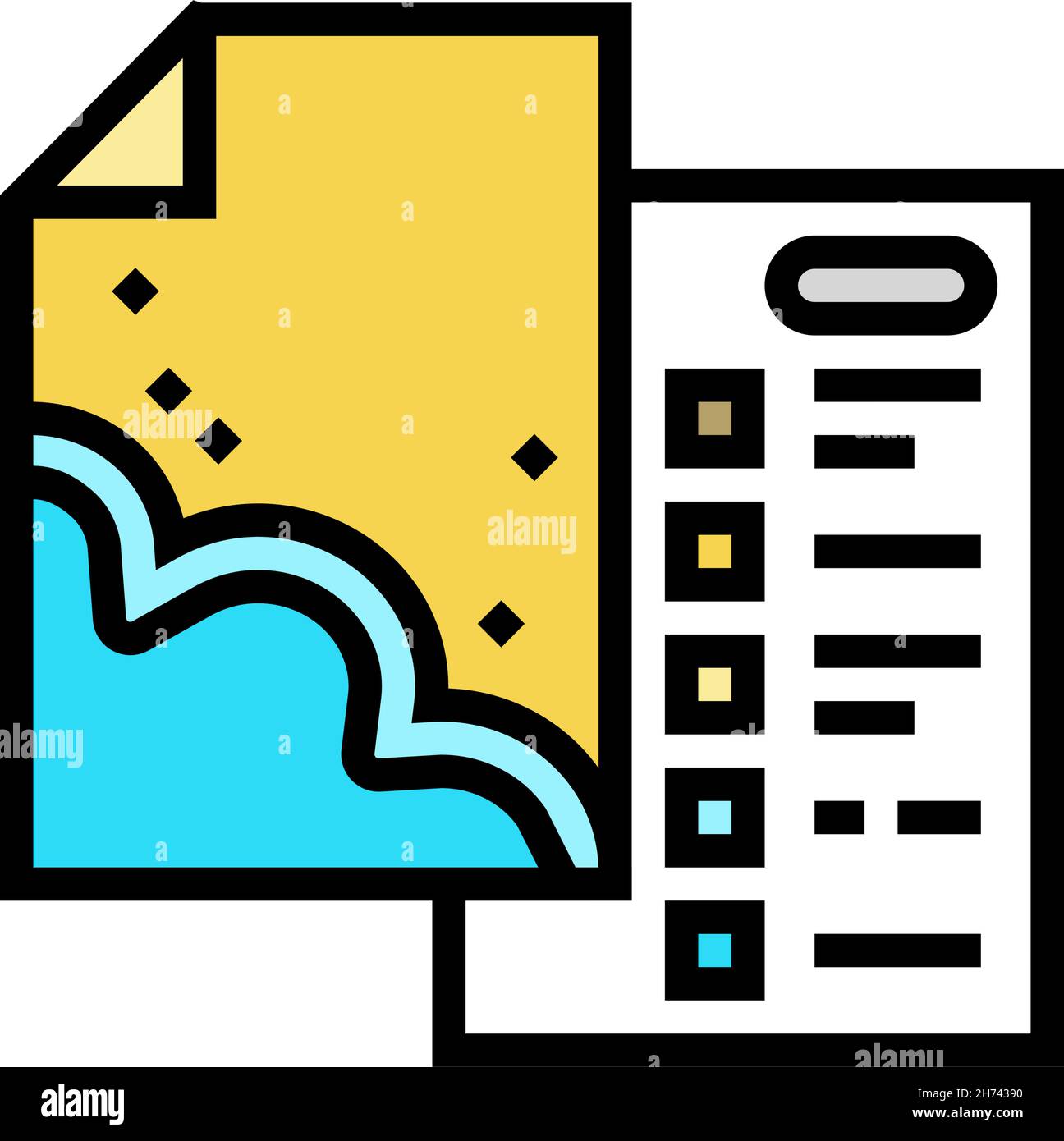 litmus paper with image color icon vector illustration Stock Vector ...