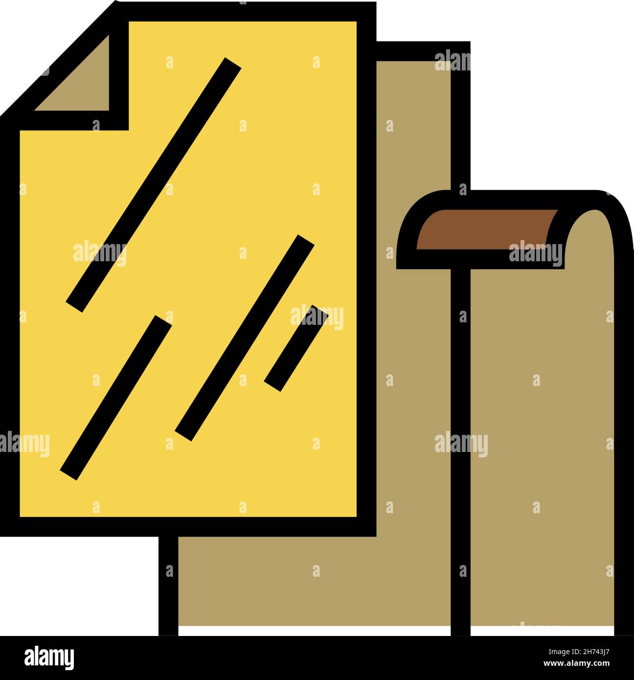 parchment paper color icon vector illustration Stock Vector Image & Art ...