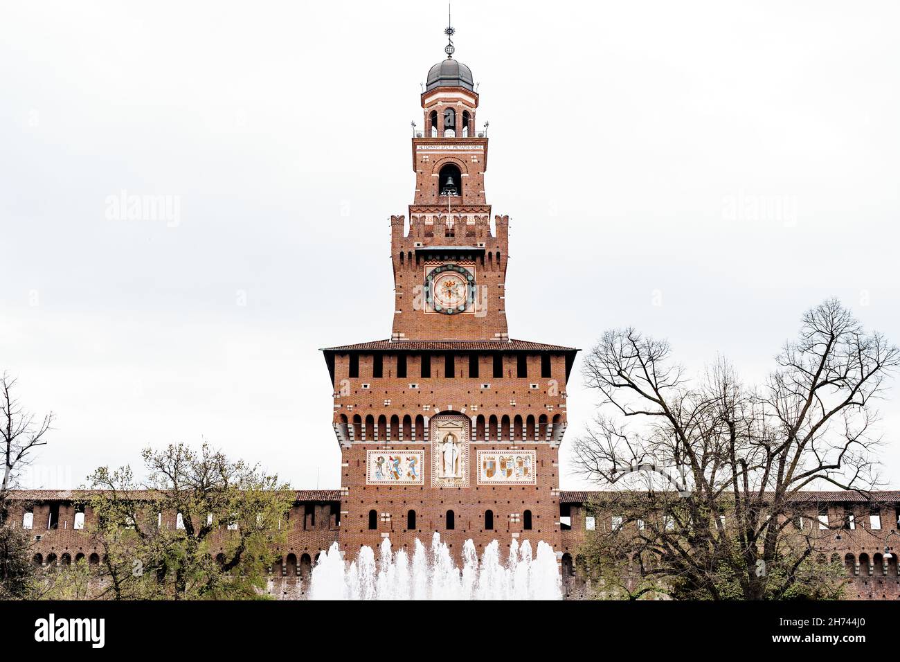 Milan clock tower palace hi-res stock photography and images - Alamy