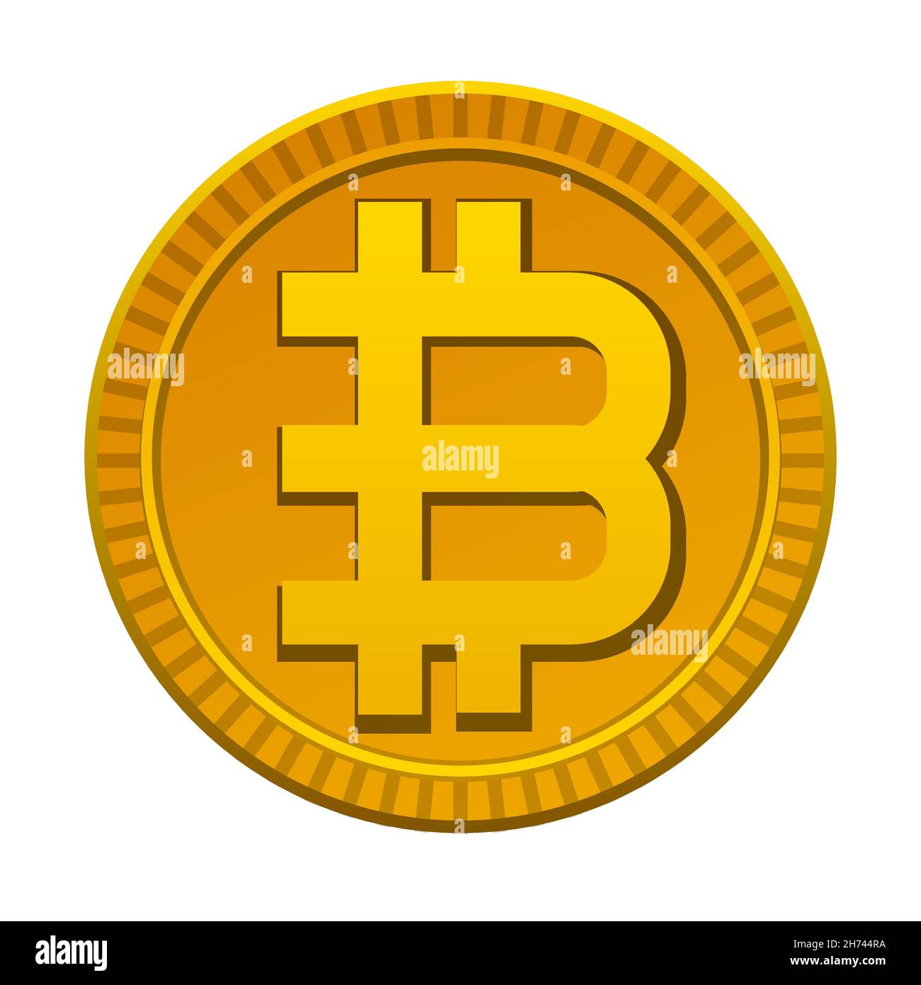 Illustration of the Crypto Currency Bitcoin Icon Stock Vector Image ...