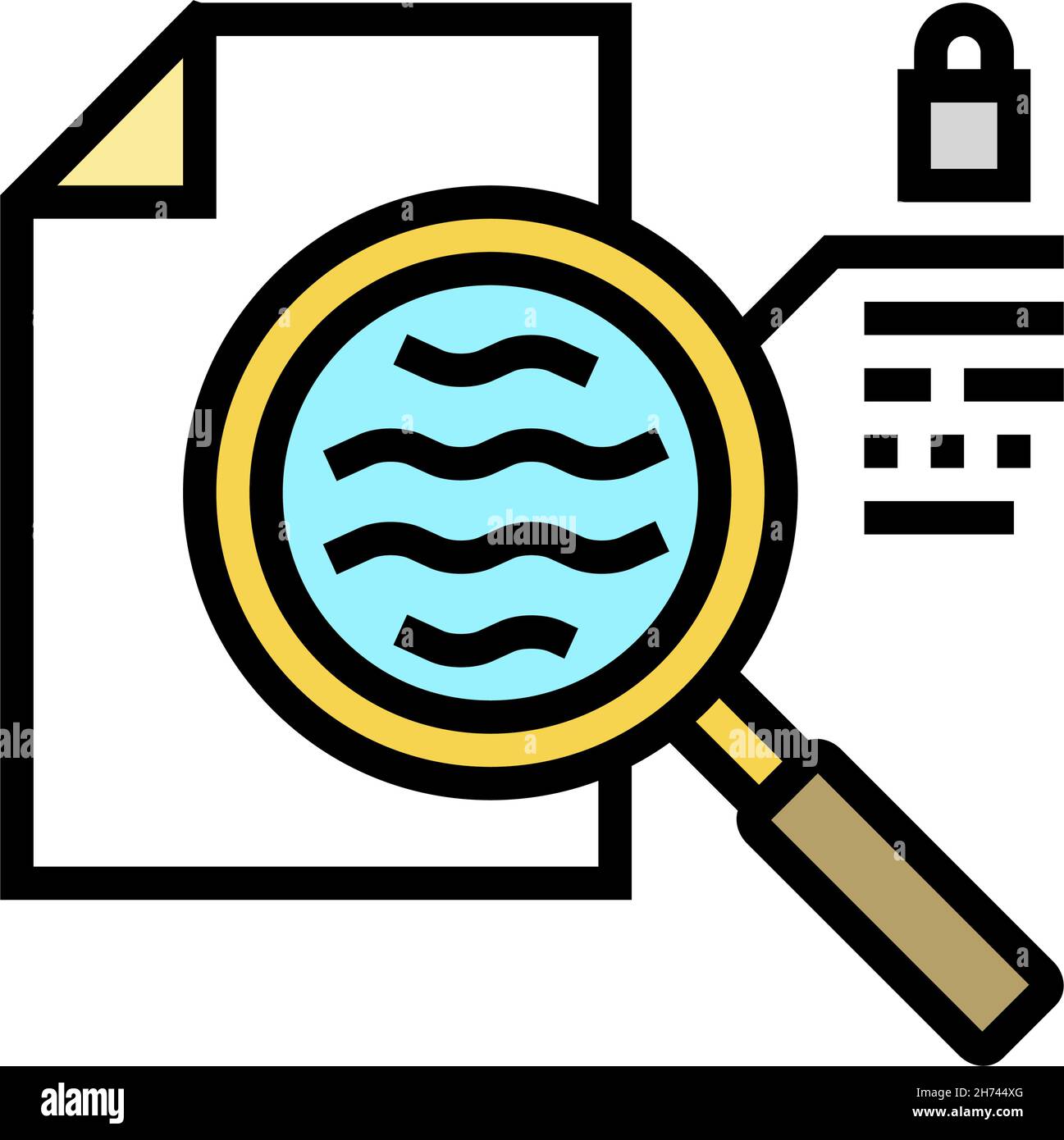 watermarked paper sheet color icon vector illustration Stock Vector ...