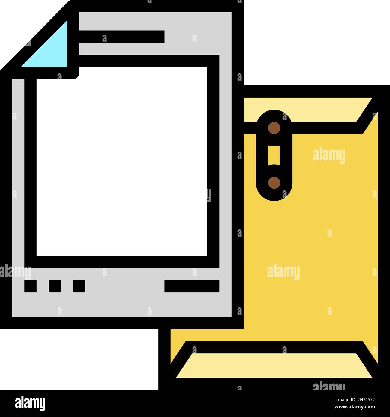 bond paper list color icon vector illustration Stock Vector Image & Art ...