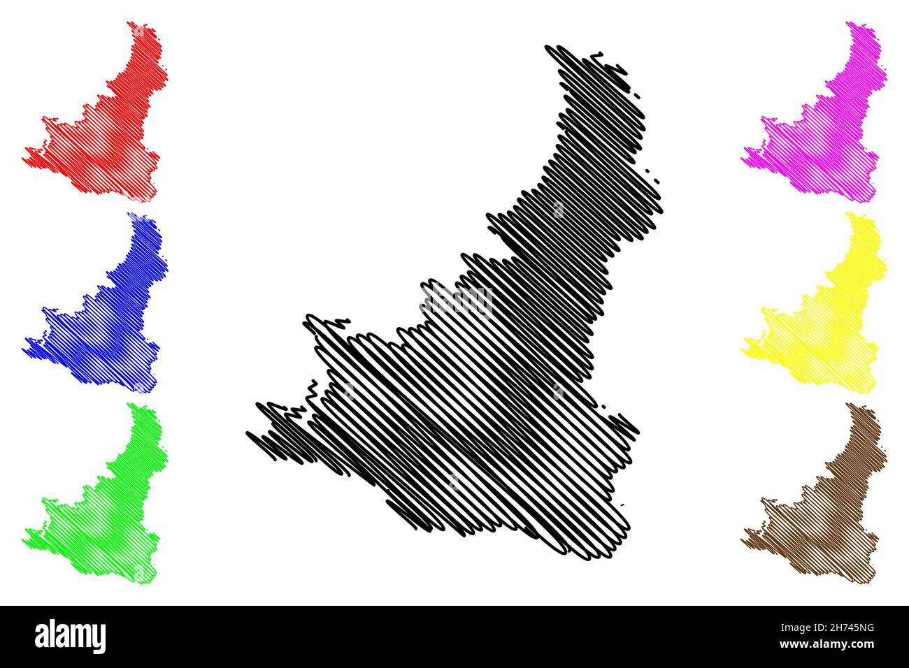 Birbhum district (West Bengal State, Republic of India) map vector ...