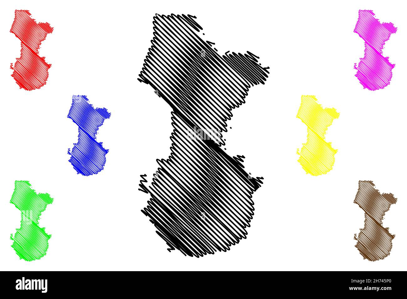 Bhopal district (Madhya Pradesh State, division, Republic of India) map ...