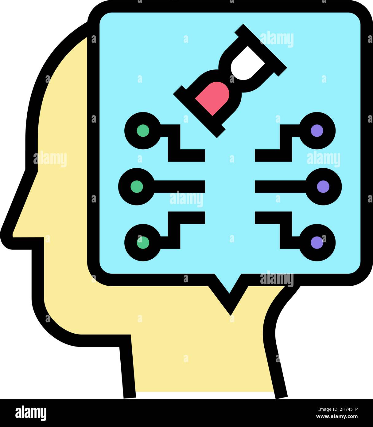 think startup idea color icon vector illustration Stock Vector Image ...